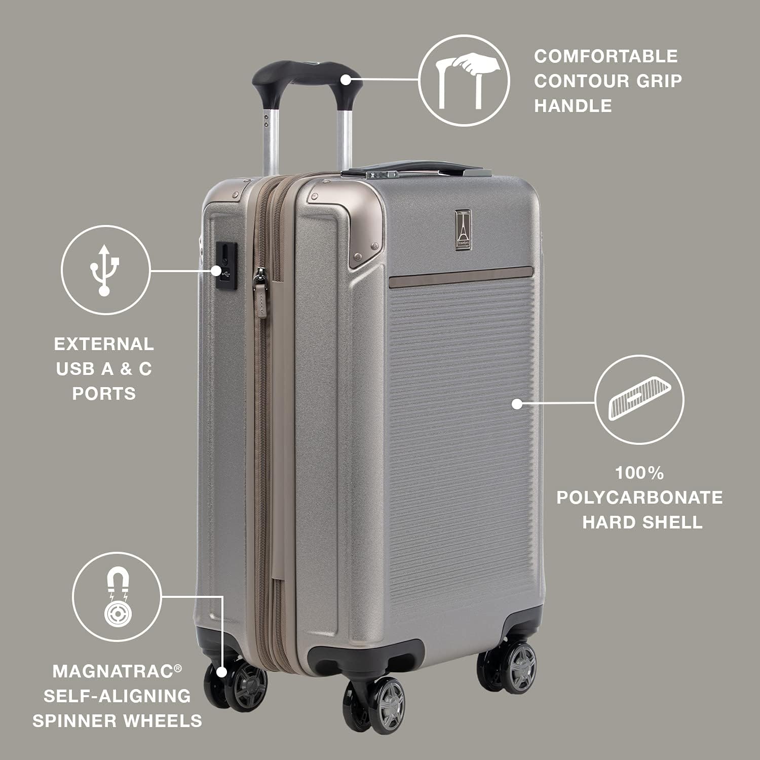 Snapklik.com : Travelpro Platinum Elite Hardside Expandable Spinner ...