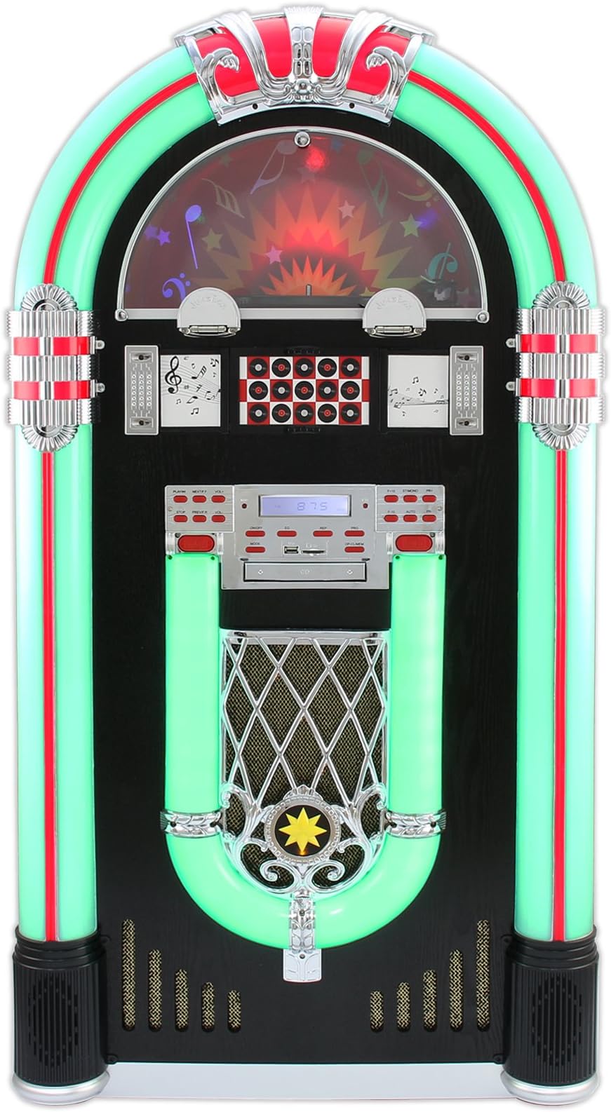 Vinyl Jukebox Record Player Retro Vintage Stereo Entertainment Centre 7 ...