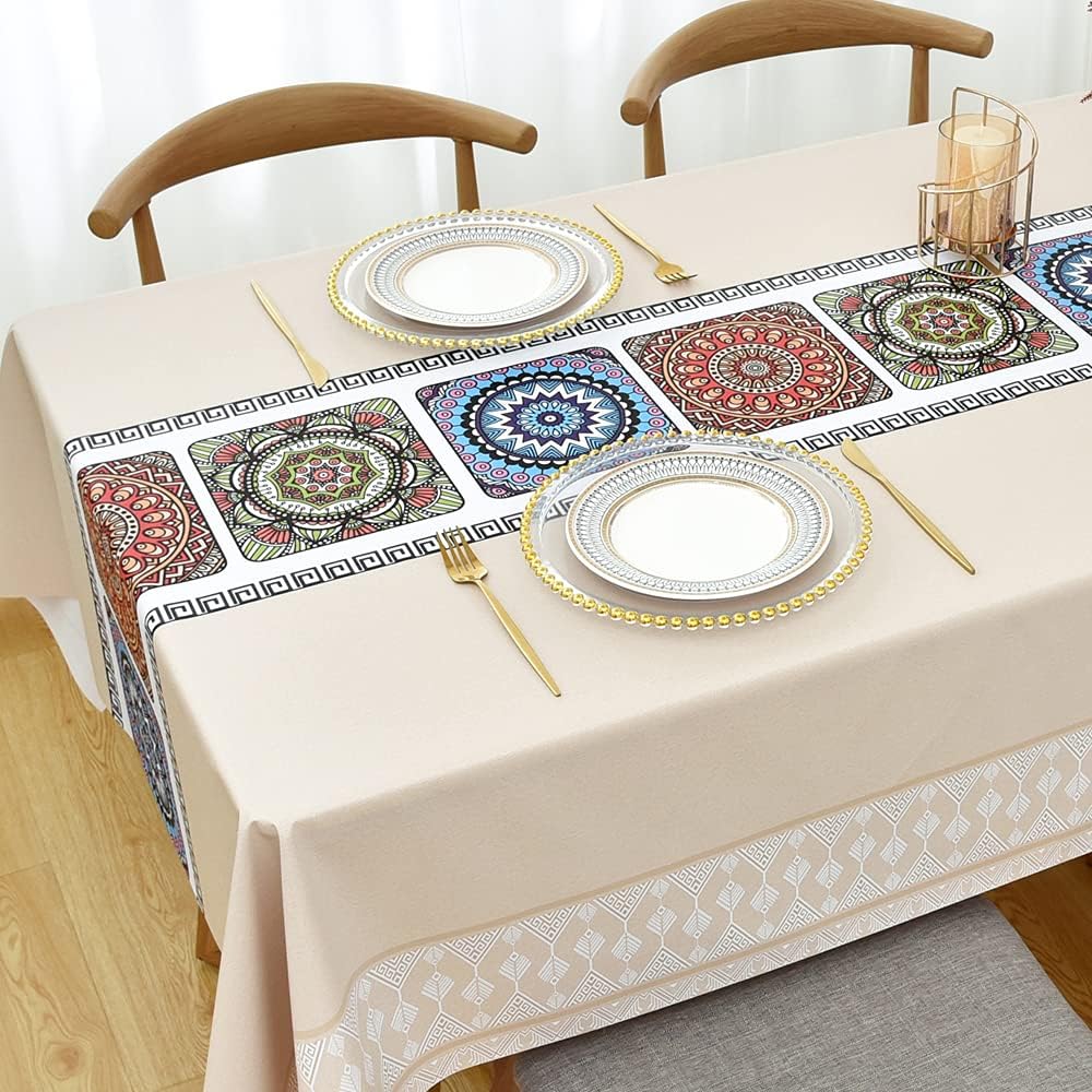 Amazon.com: TruDelve Heavy Duty Vinyl Table Cloth Plastic Table Cloths ...