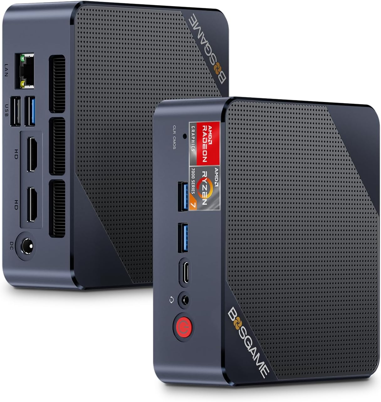 BOSGAME H77 Mini Gaming PC, AMD Ryzen 7 7735HS (8C/16T, Up to 4.75GHz ...