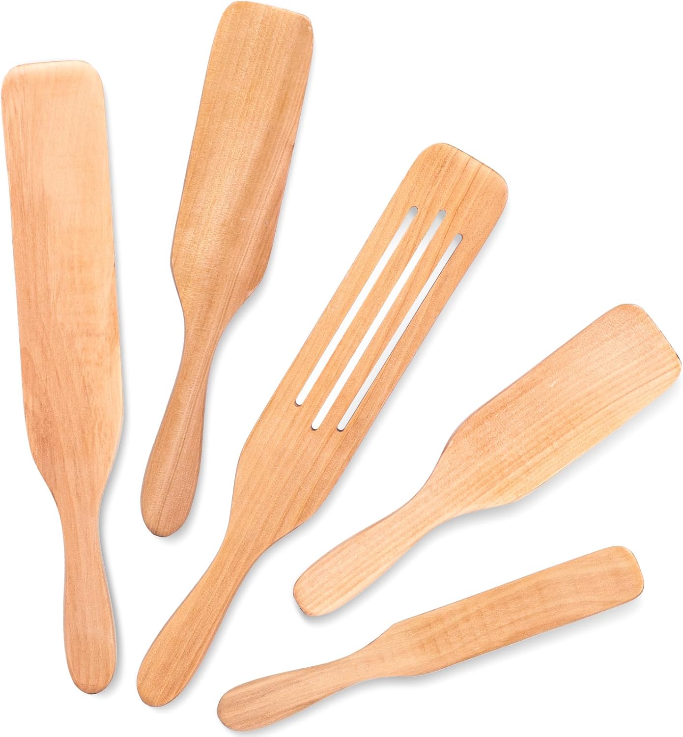 Amazon.com: LOVEINUSA 5PCS Wooden Spurtle Set, Assorted Sizes Spurtles ...