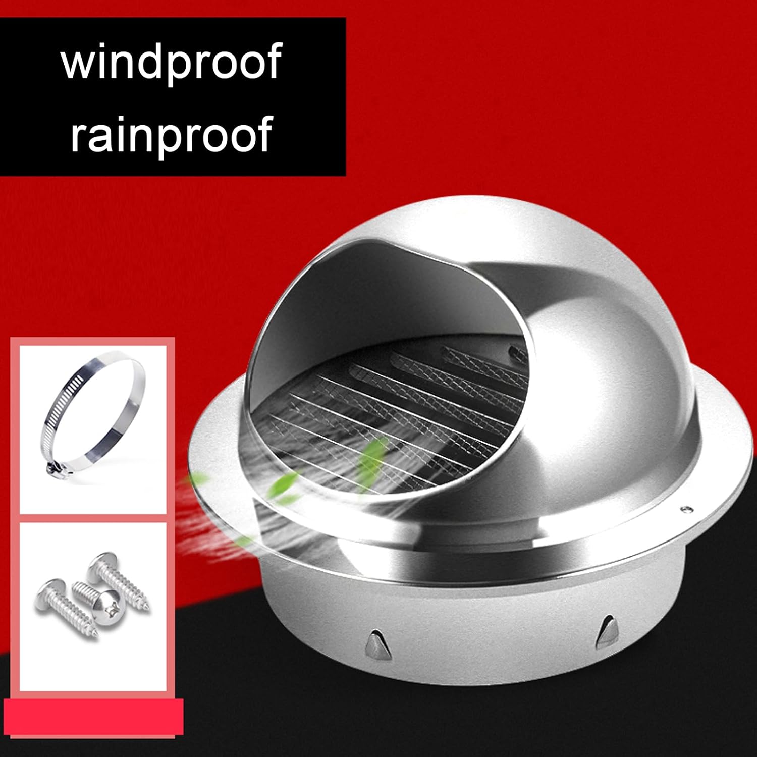 KDDEON Round Stainless Steel Ventilation Grill Windproof Cap,Range Hood ...