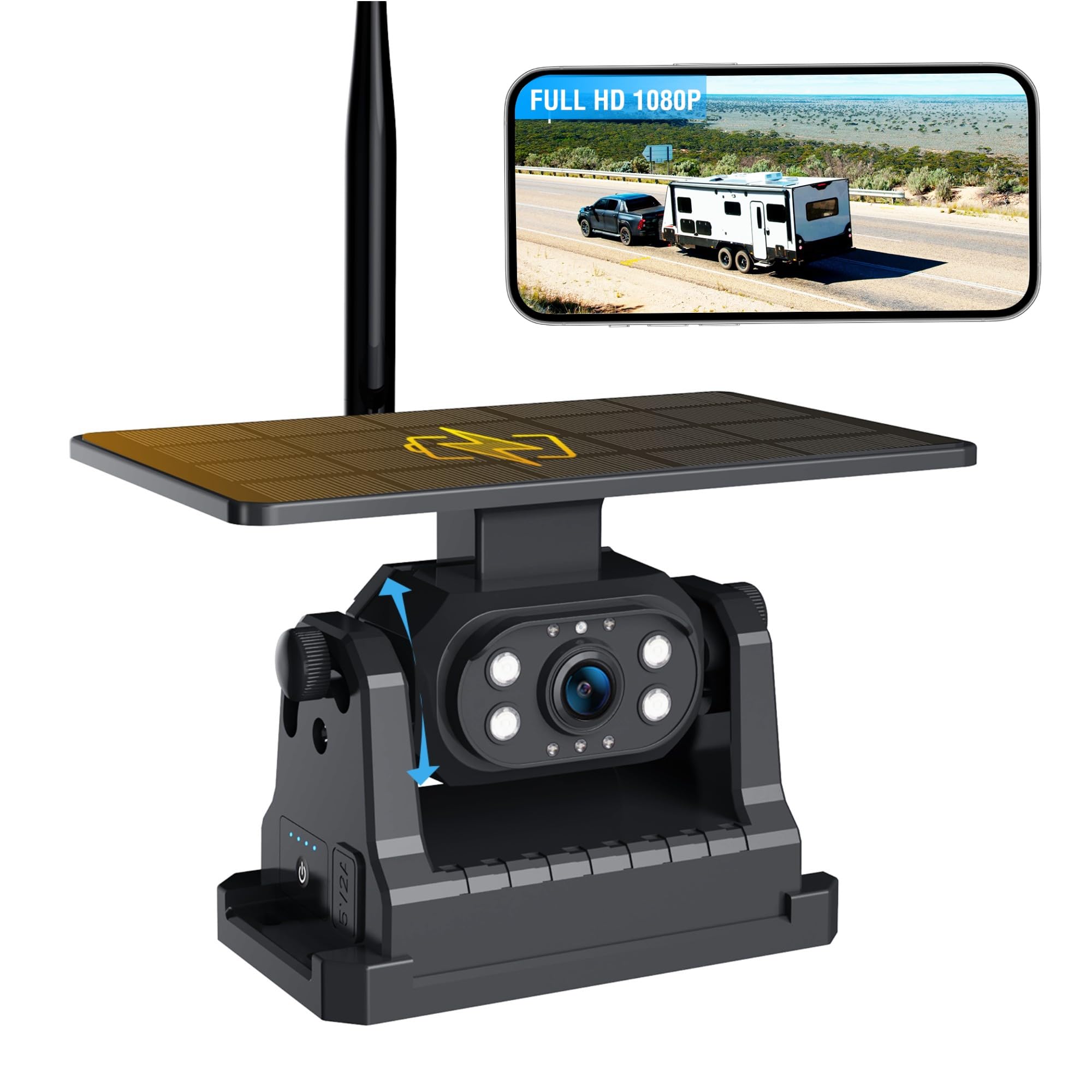 Amazon.com : Solar Magnetic Wireless Backup Camera, 9600mAh ...