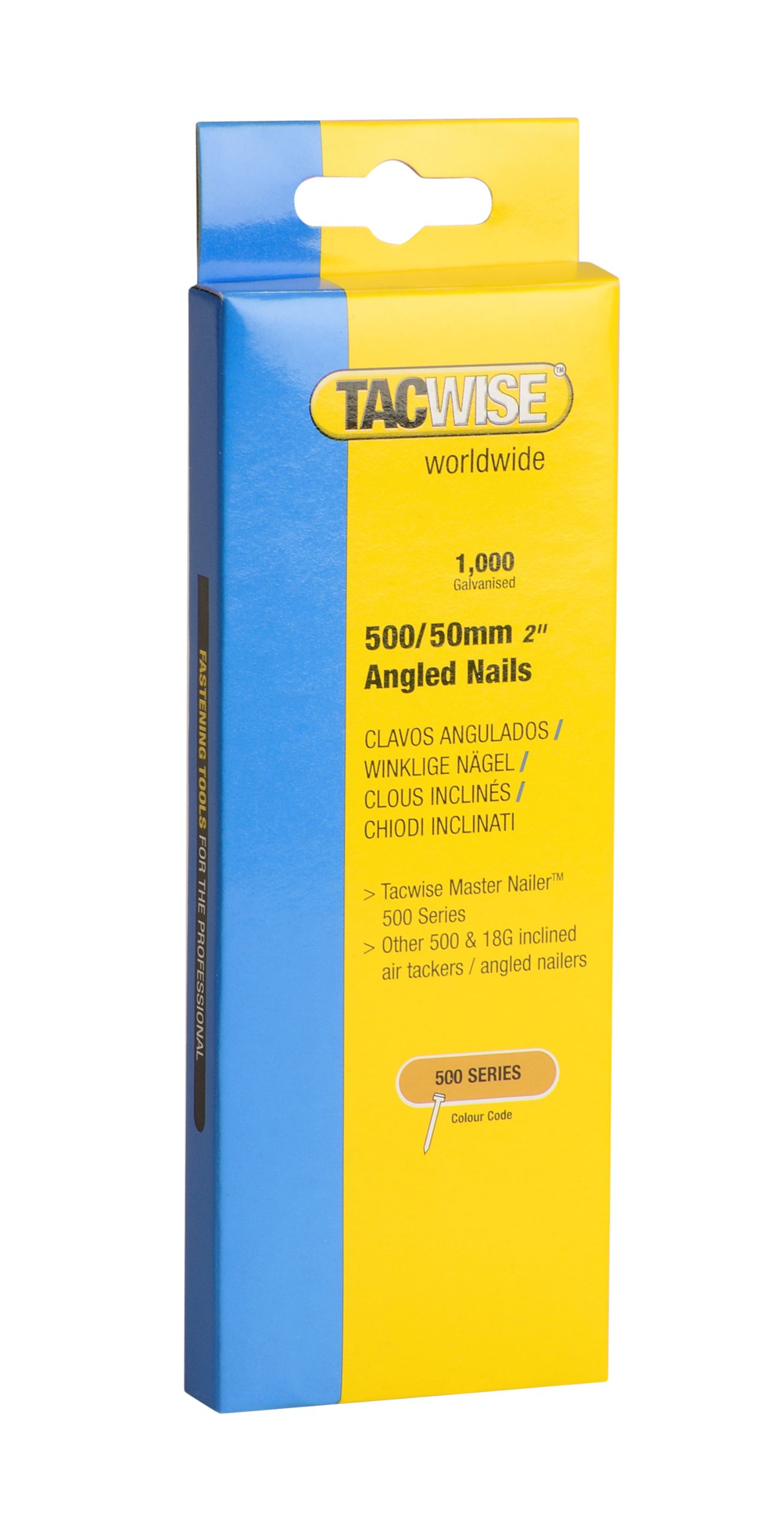 Tacwise Type 500/50mm 18G Angled Nails for Nail Gun (1000) - Hardware ...