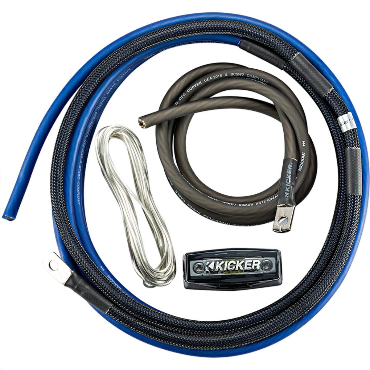 Amazon.com: Kicker 46PK4 PK4 4-AWG Amplifier Power Kit - Power, Ground ...