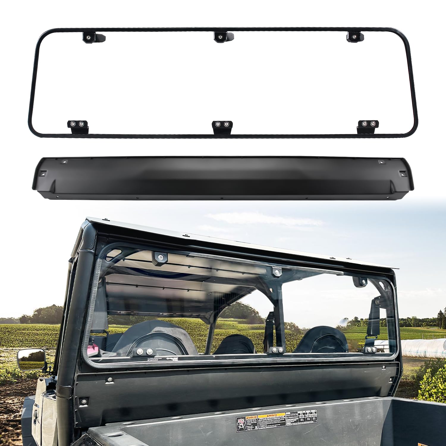 Amazon.com: CPOWACE Rear Windshield Compatible with Polaris General ...
