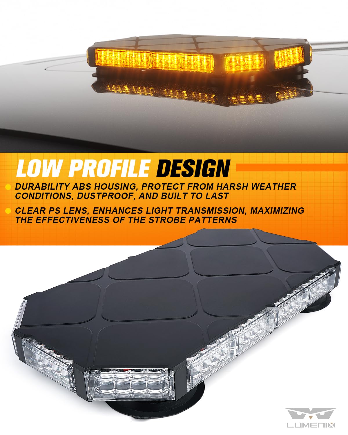 Snapklik.com : LUMENIX 56 LED Roof Top Strobe Beacon Lights Bar Rooftop ...