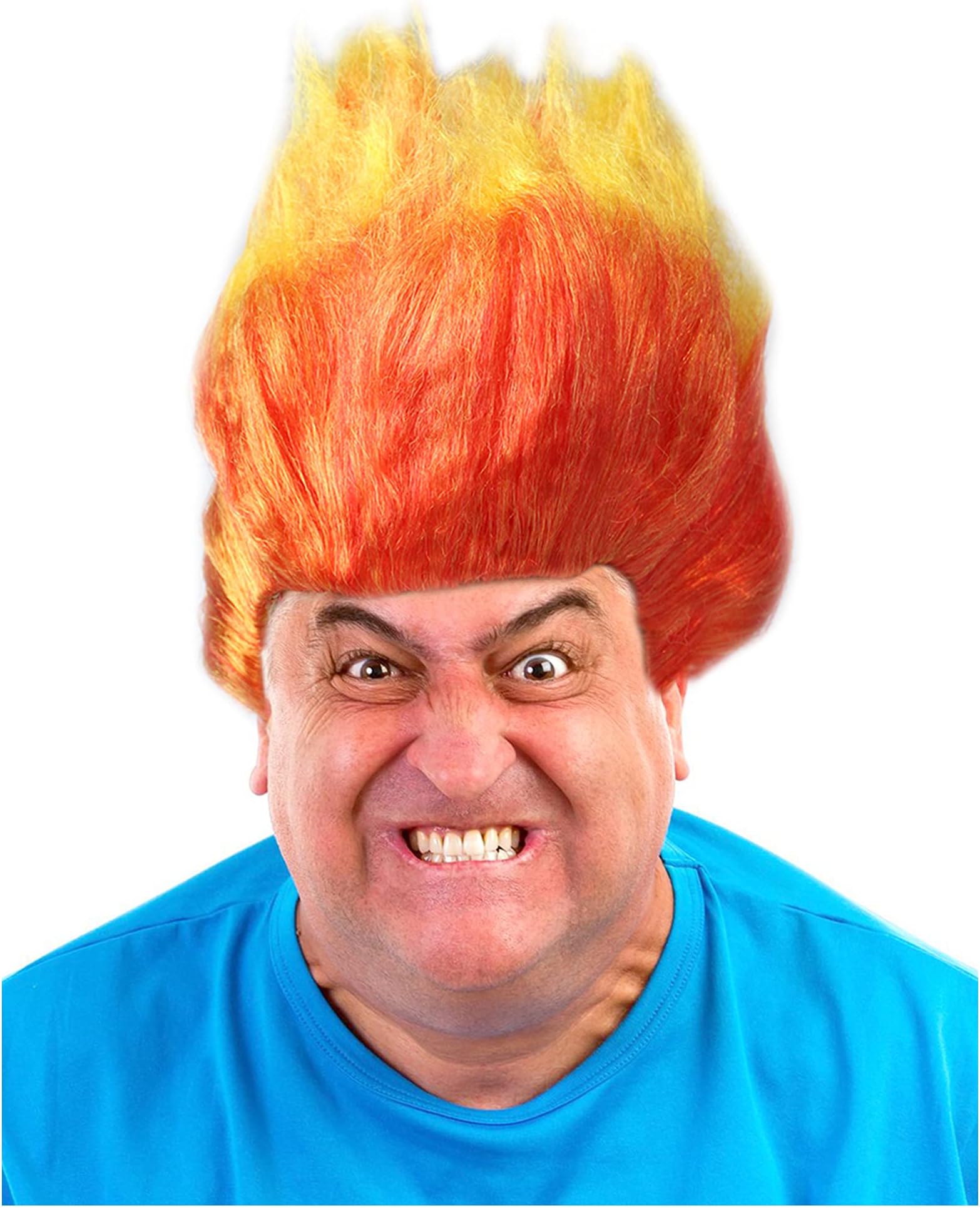 Amazon.com: Flame Wig Orange and Yellow Fire Wig Costume Ghost Flame ...