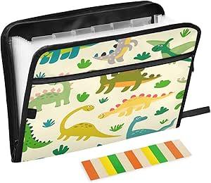Amazon.com : Cute Dinosaurs Expanding File Folders Organizer A4/Letter ...