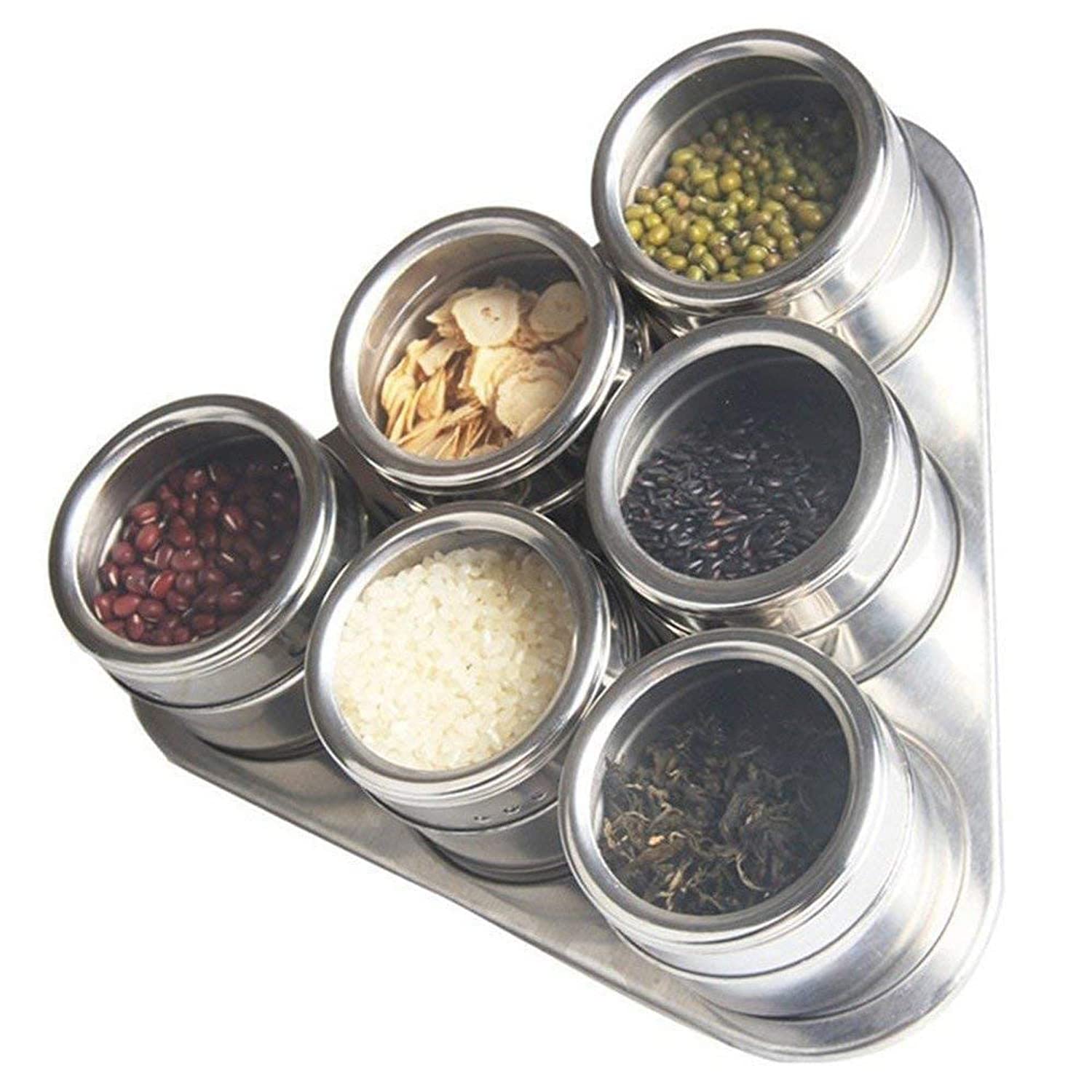 Buy Avenn Latest Multipurpose 6 Stainless Steel Spice Rack | Masala ...