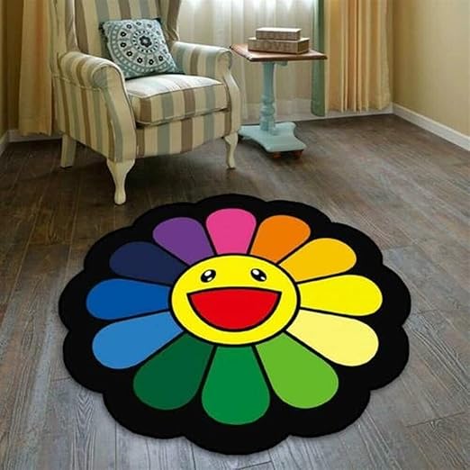Chair Mat Takashi Murakami Sunflower Cool Rug Carpet Room Door Mat Non ...