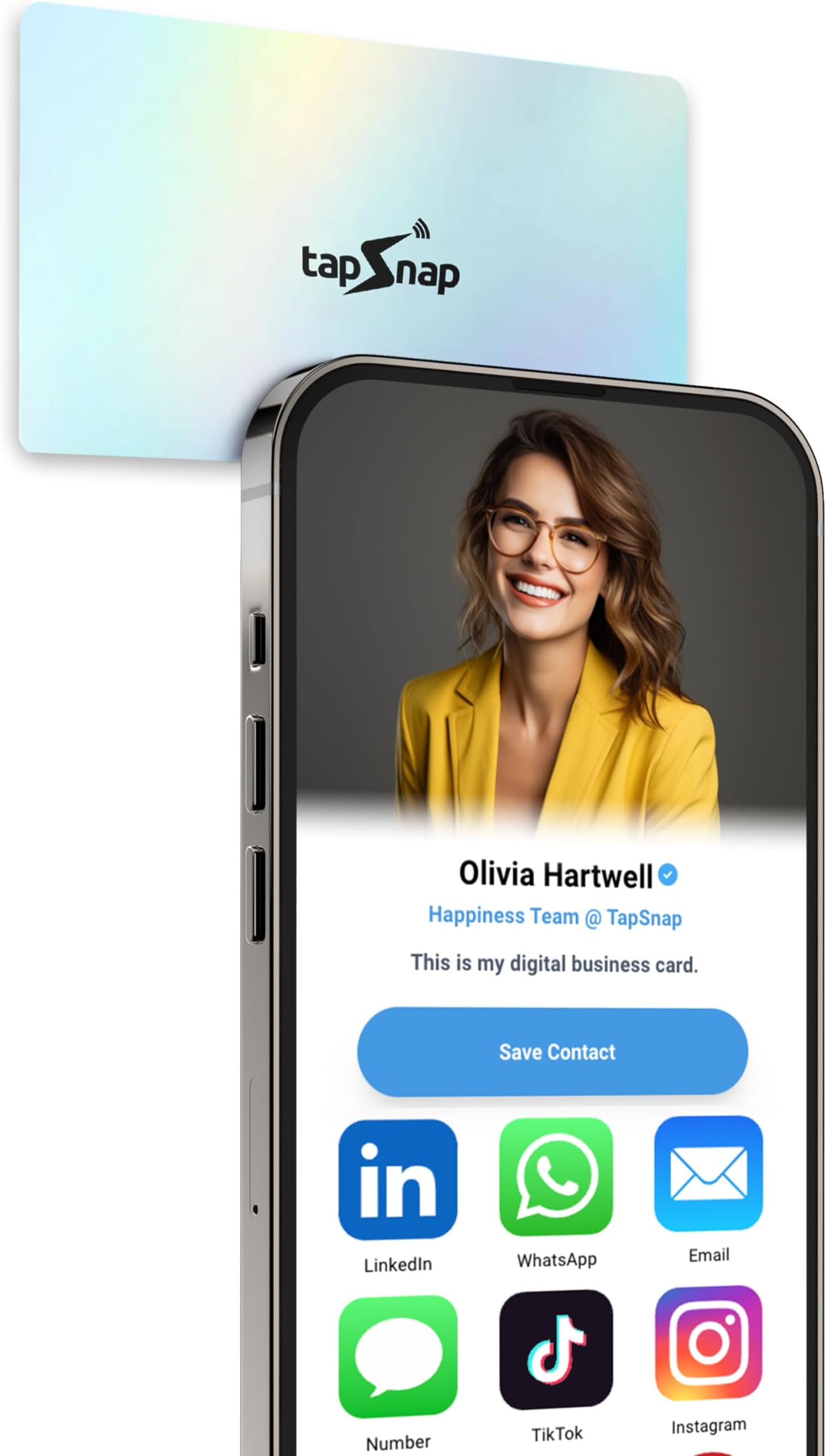 Amazon.com: TapSnap Digital Business Card - No Subscription - Tap to ...