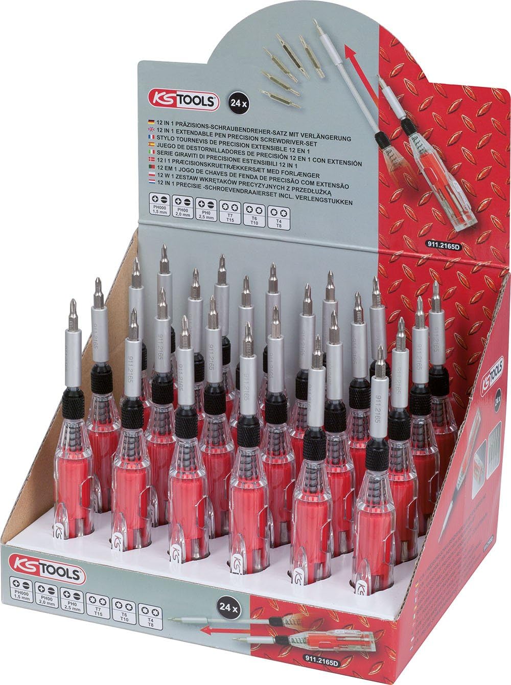 KS Tools 911.2165D 12 in 1 Precision screwdriver display : Amazon.co.uk ...