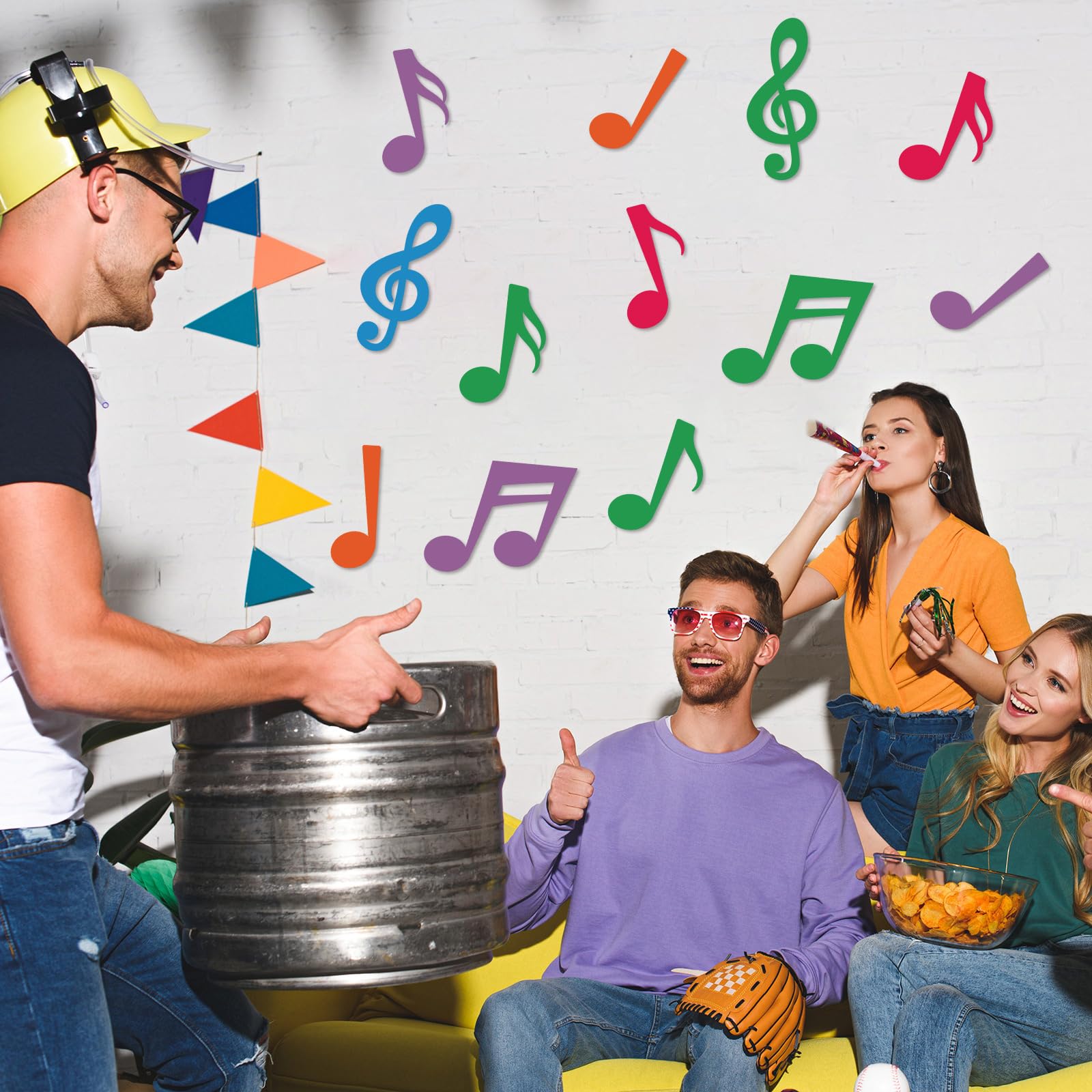 Snapklik.com : Boao 40 Pcs Music Notes Cutouts Party Decorations ...