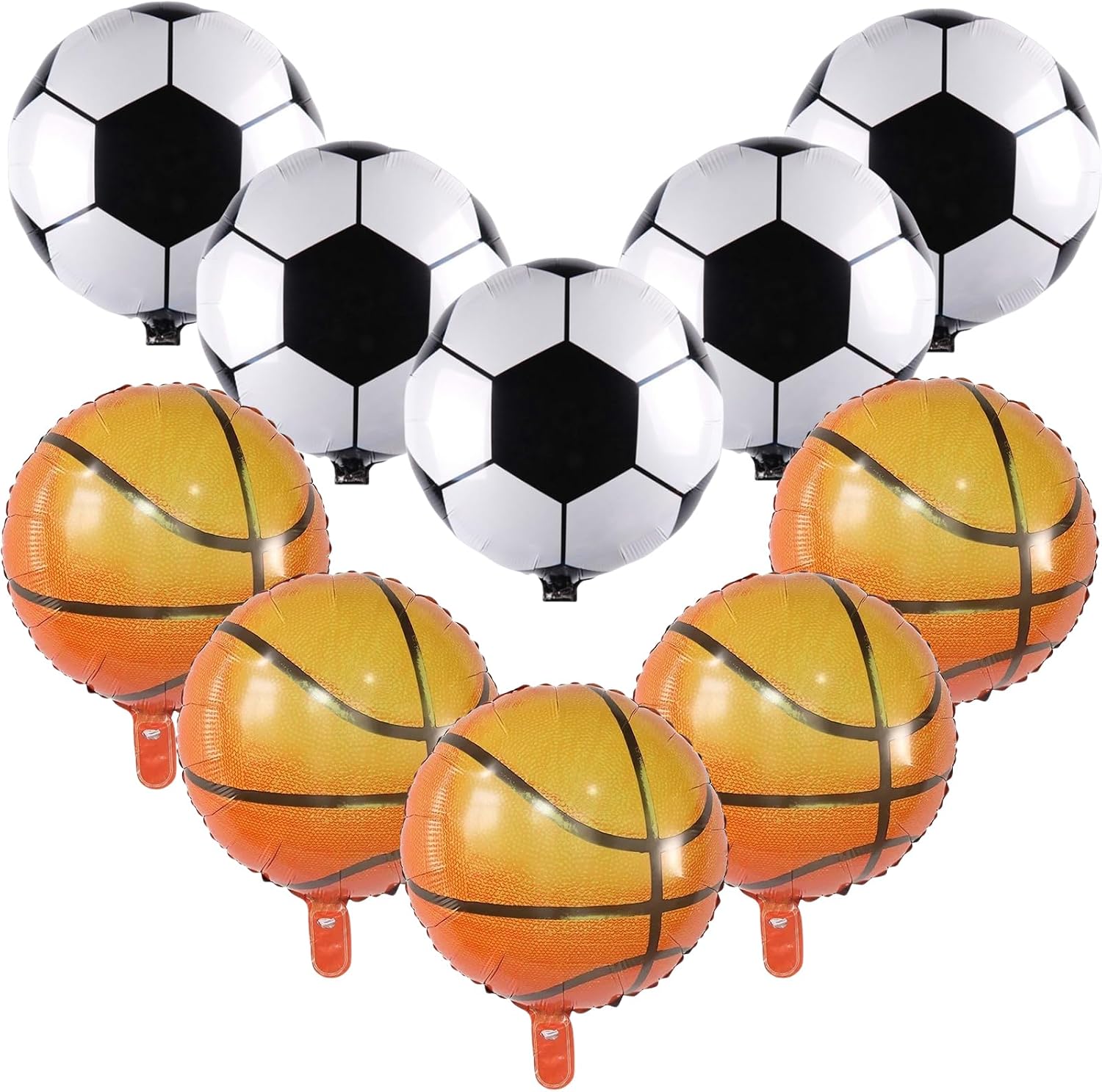 Amazon.com: 20 Pieces Sports Balloons Set, Large Foil Mylar Basketball ...