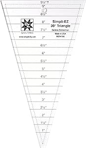 Amazon.com: EZ Quilting 30 Degree Triangle Ruler, White