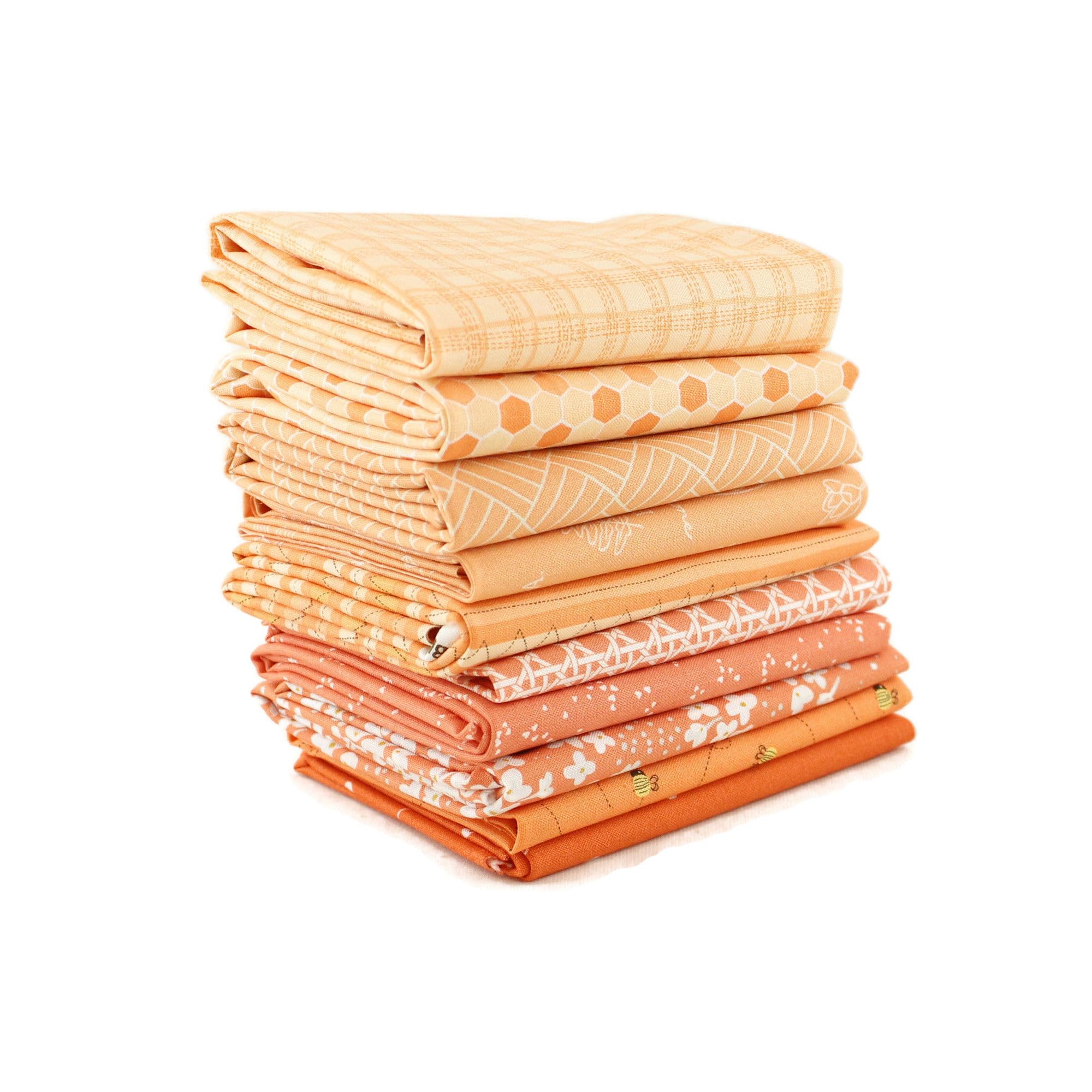 Amazon.com: Orange Fat Quarter Bundle (10 pcs) - Mixed Designers ...