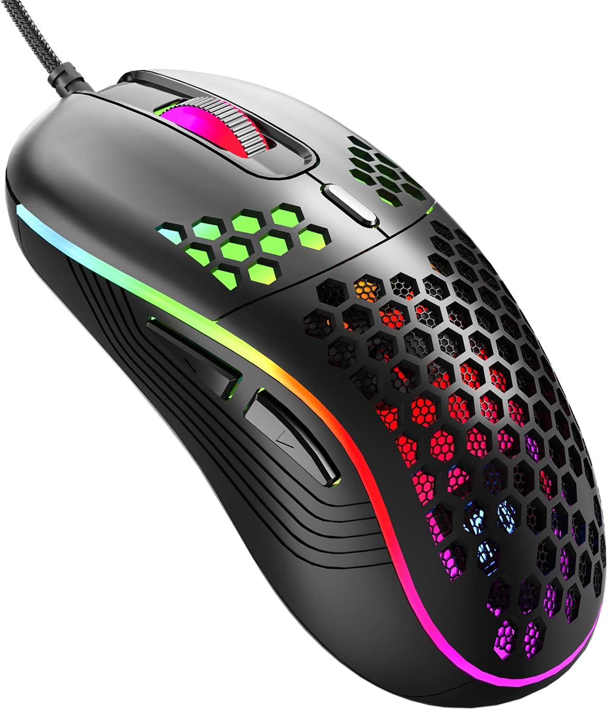 AVMTON Wired Gaming Mouse,Lightweight Honeycomb Shell Mouse Ergonomic ...