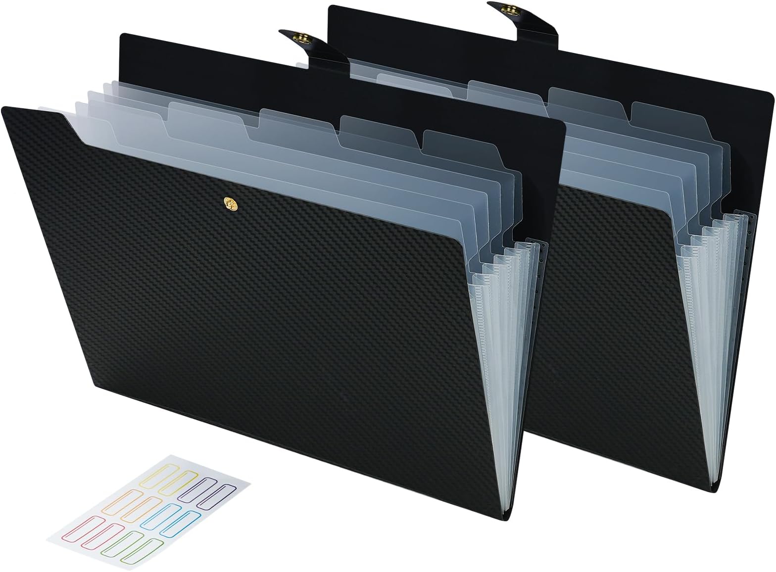 Amazon.com : 2PCS Expanding File Folder 7 Pocket Letter Size Accordion ...