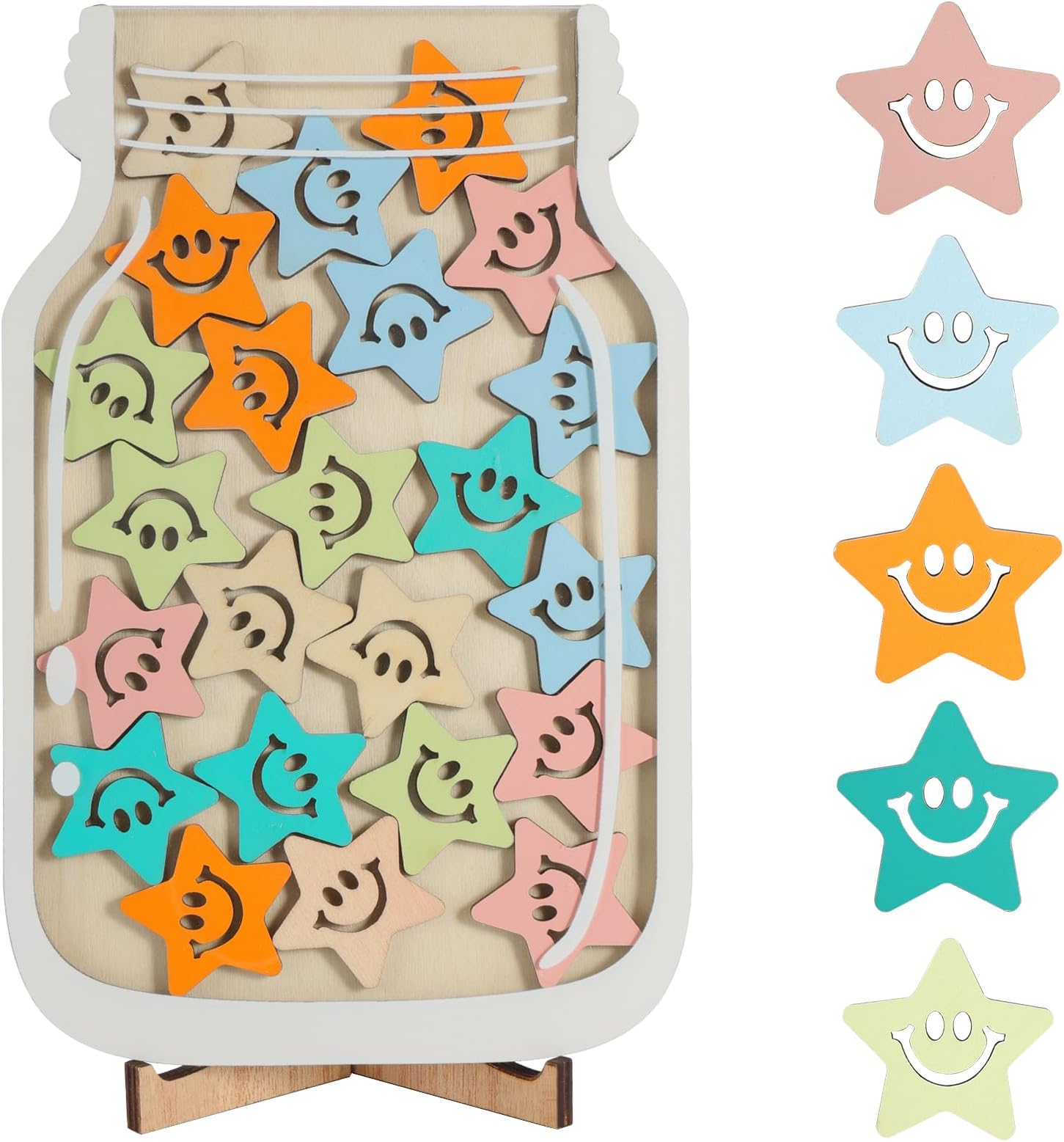 KATIMI Reward Jar with Star Tokens, Reward Jars for Children, Star Jar ...