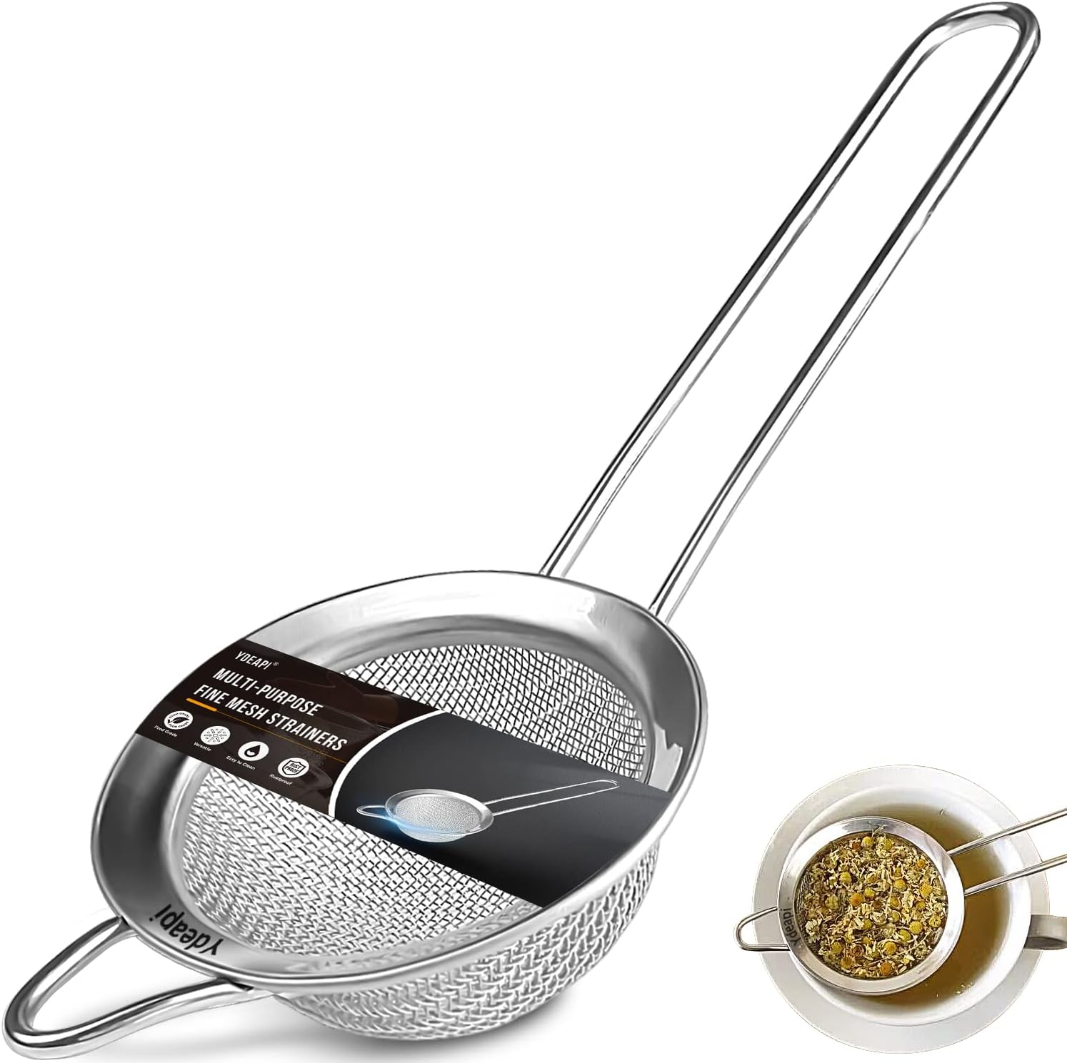 Amazon.com: Good Cook Aluminum Mesh Strainer, 3-inch: Rinse Baskets ...