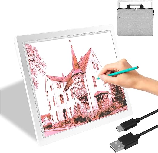Amazon.com: Rechargeable A4 Led Light Box Tracer with Carry Bag, 5 ...
