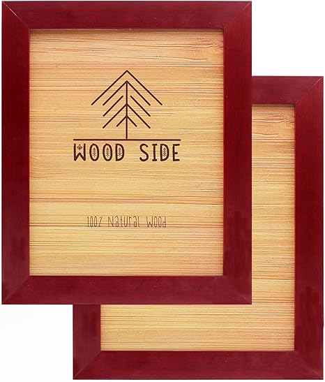 Amazon.com - Rustic Wooden Picture Frame 5x7 Inch - Set of 2-100% ...