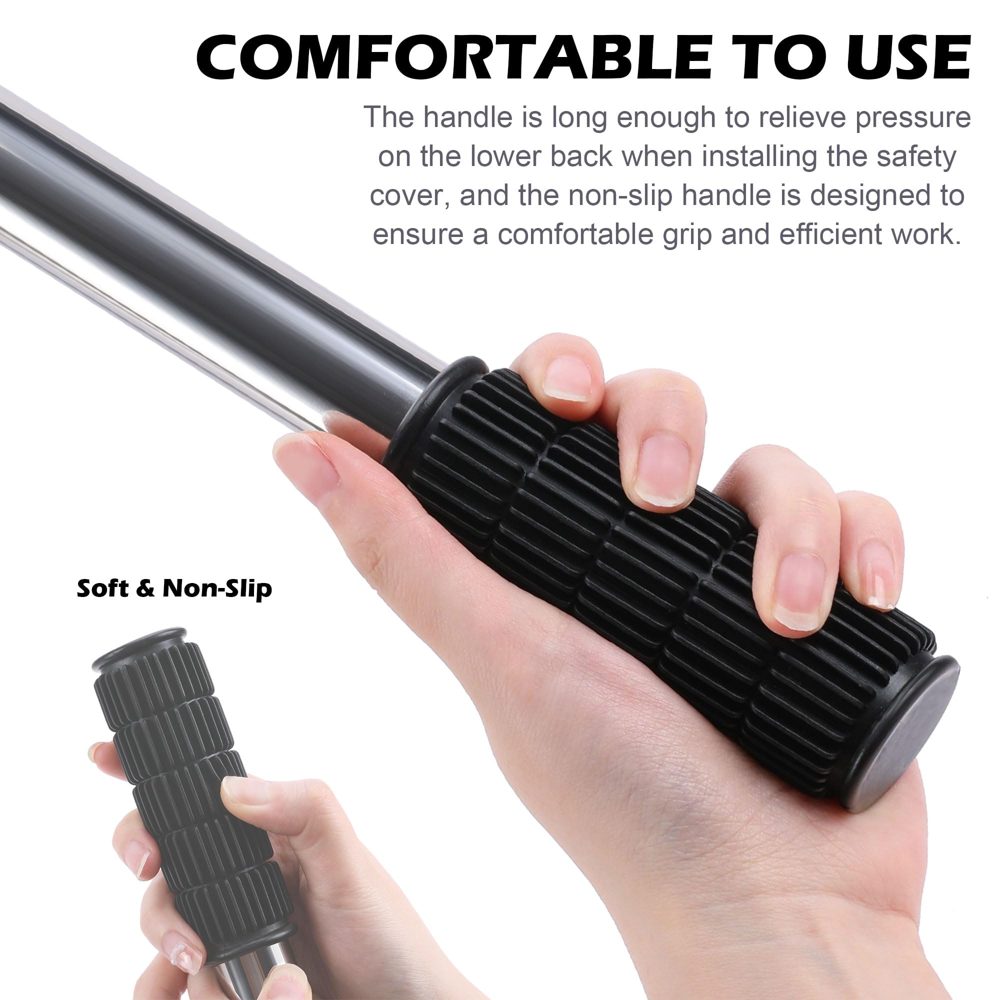 28" Pool Cover Tool- Stainless Steel Pool Cover Installation Removal ...