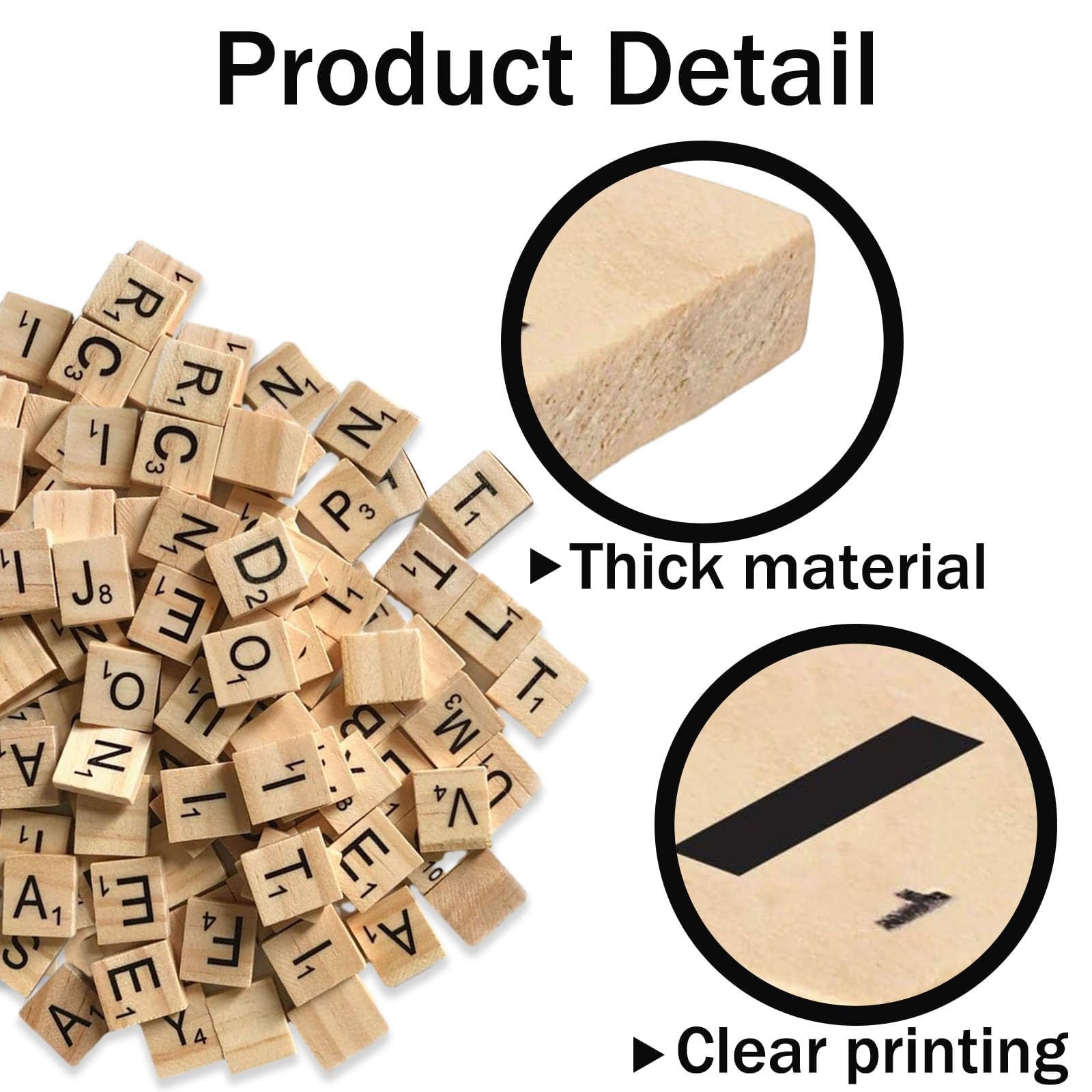 200 PCS Scrabble Letters for Crafts English Pinyin Word Recognition ...