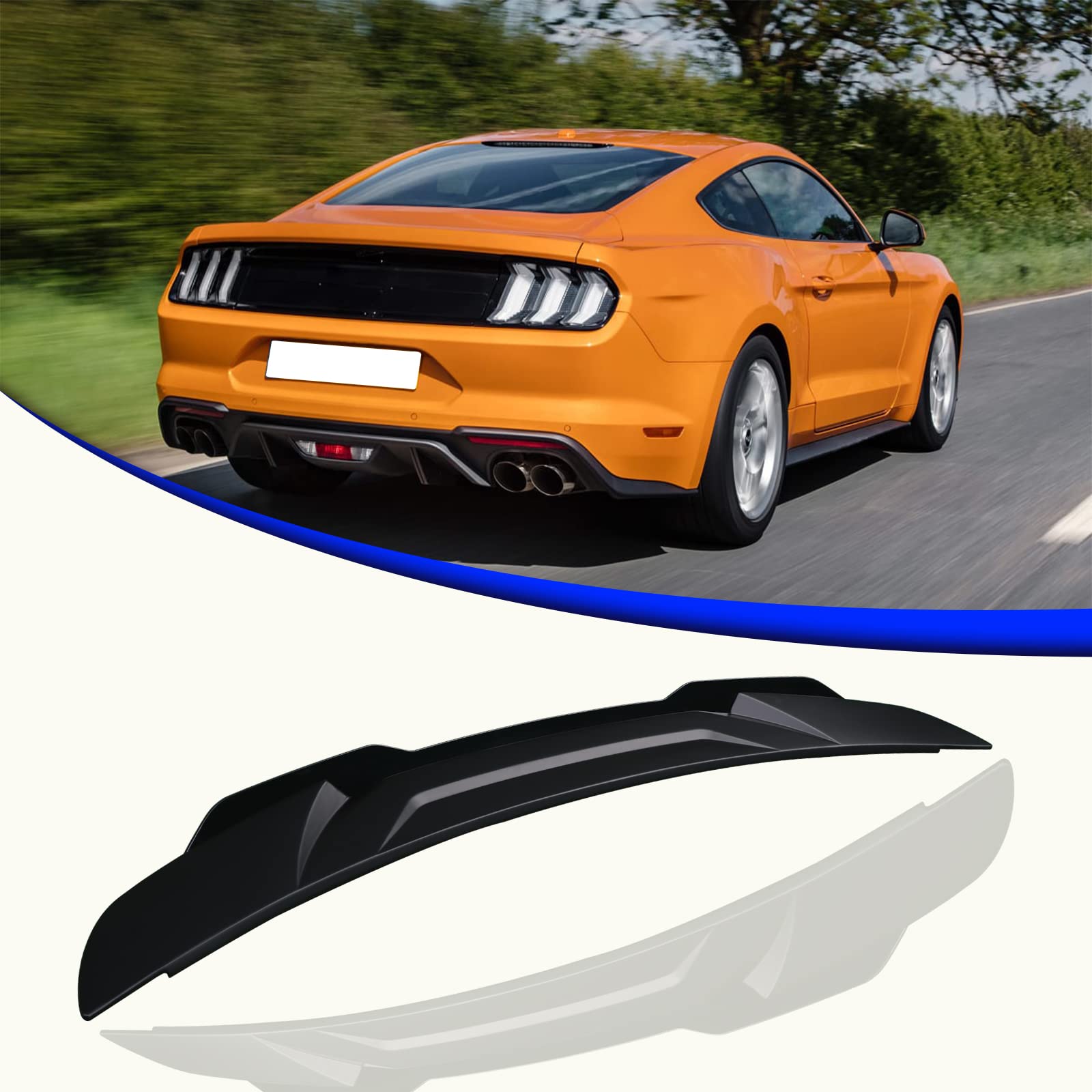 Rear Wing Spoiler, NUBEHONE Wicker Bill Style Spoiler Fit for for Ford ...