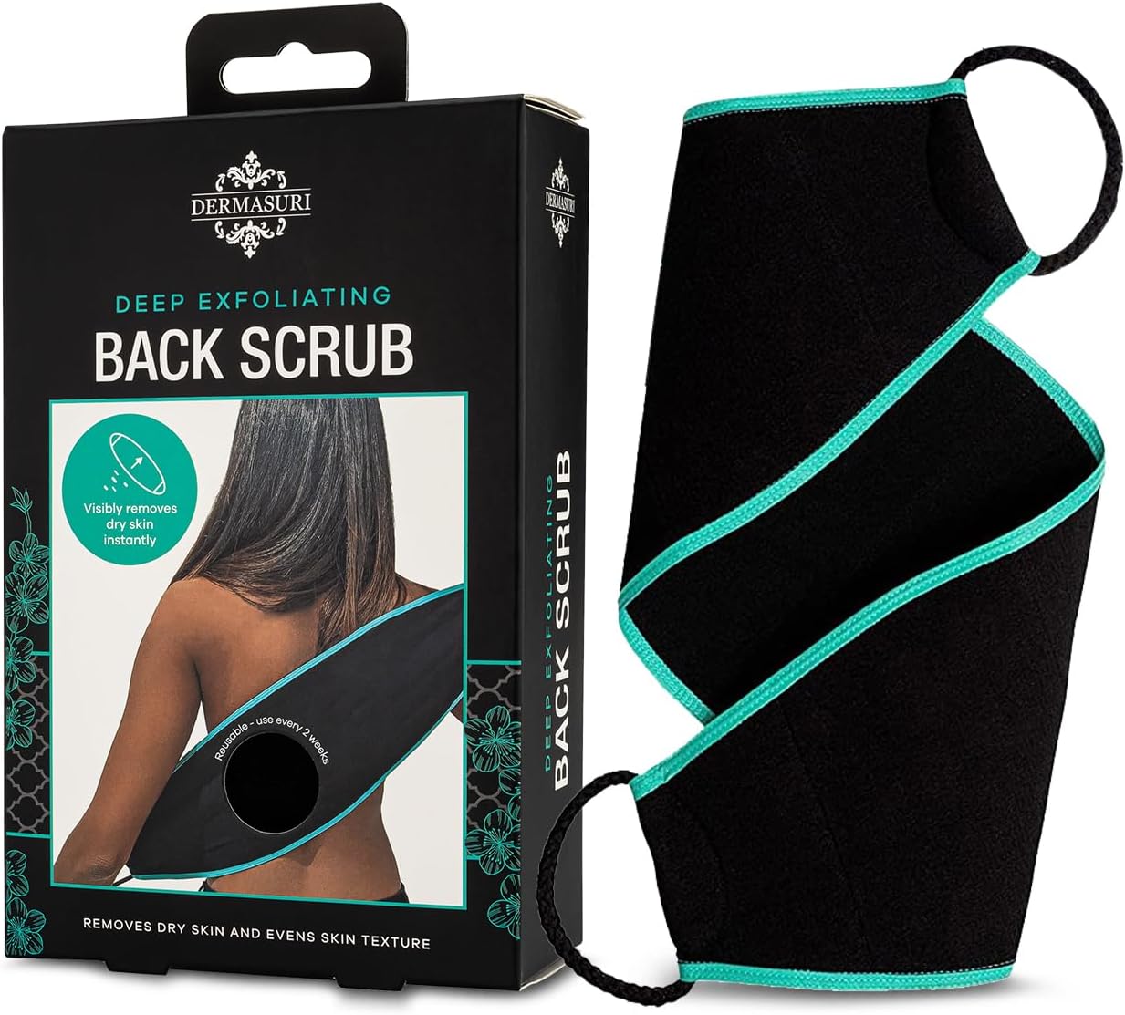 Amazon.com: Dermasuri Deep Exfoliating Back Scrubber -Bath & Shower ...