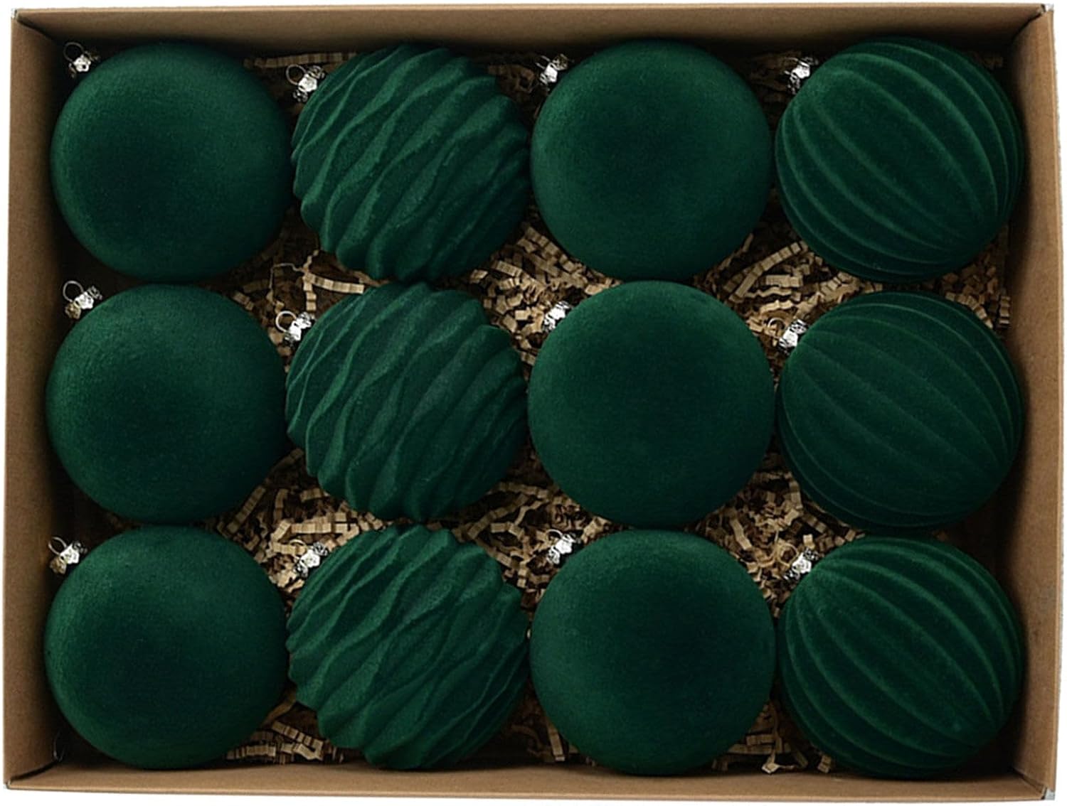 Christmas Decorations Velvet Baubles, 12 Pcs 60mm Christmas Ball ...