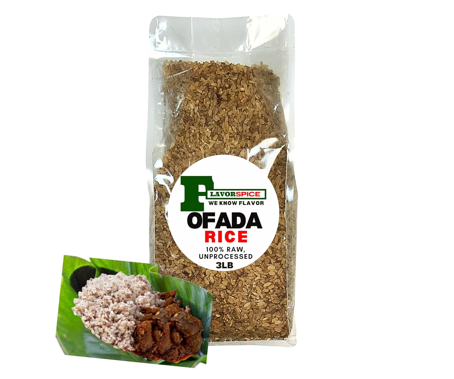 Amazon.com : Traditional Local Rice - Ofada Rice Nigeria 3LB | Raw ...