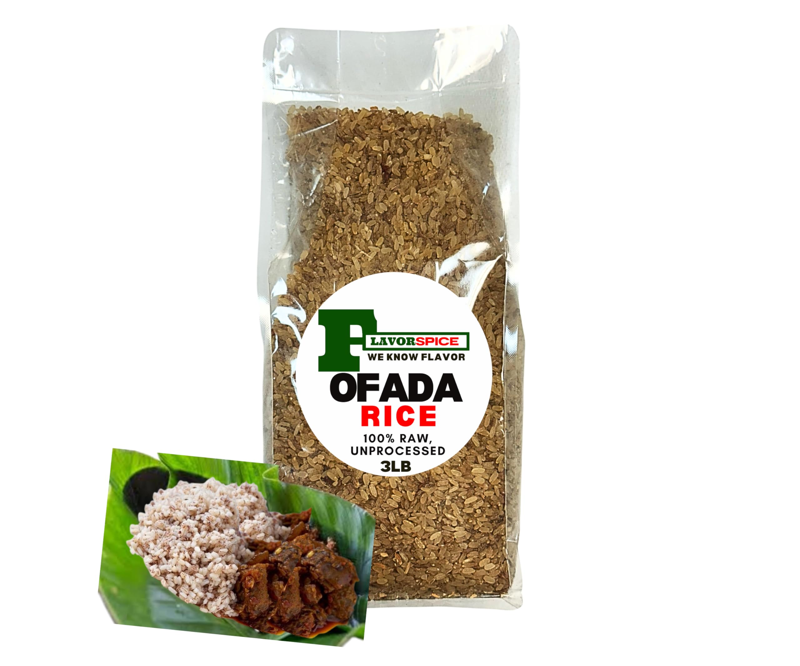 Amazon.com : Traditional Local Rice - Ofada Rice Nigeria 3LB | Raw ...