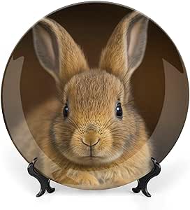 Amazon.com | Rabbit Decorative Plate for Kitchen Accent Ceramic Wall ...
