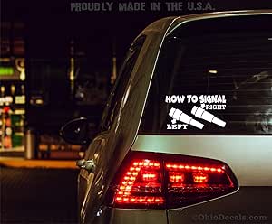 Amazon.com: How to Signal Decal/Funny Use Your Turn Signals ...