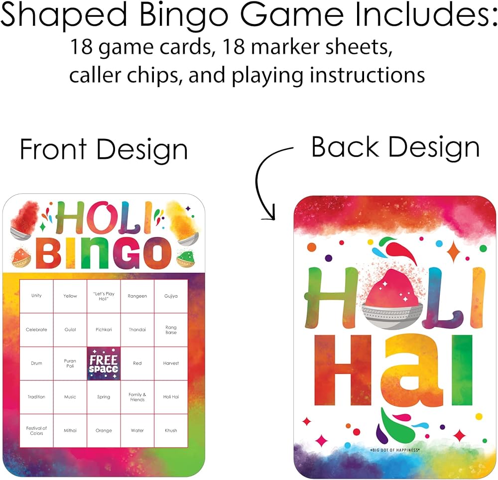 Big Dot of Happiness Holi Hai - Bingo Cards and Philippines | Ubuy
