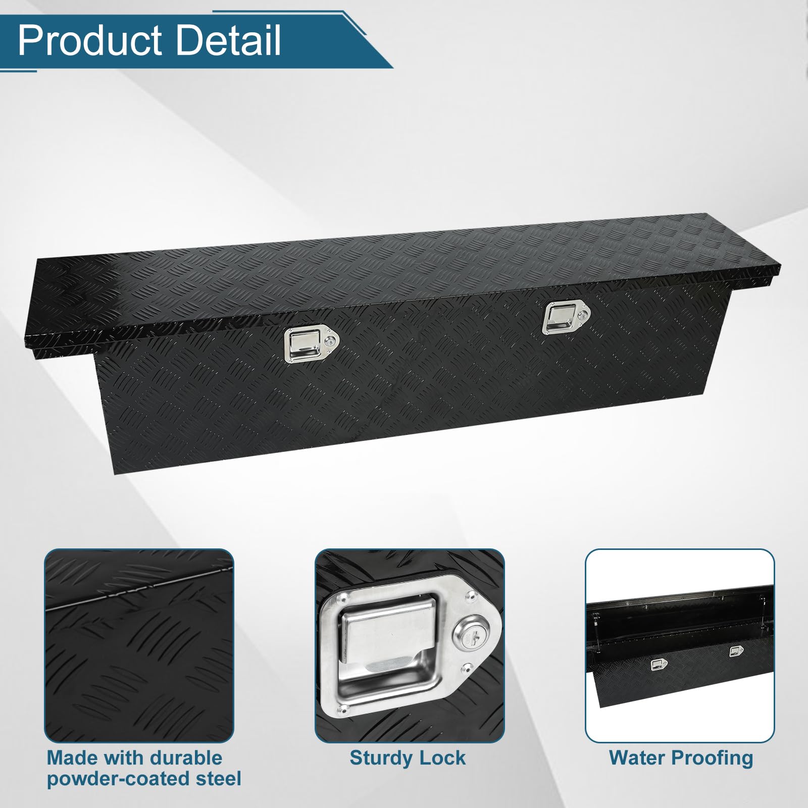 Snapklik.com : Gooeap 63 X 12 X 14 Inch Black Aluminum 5 Bar Tread Tool ...