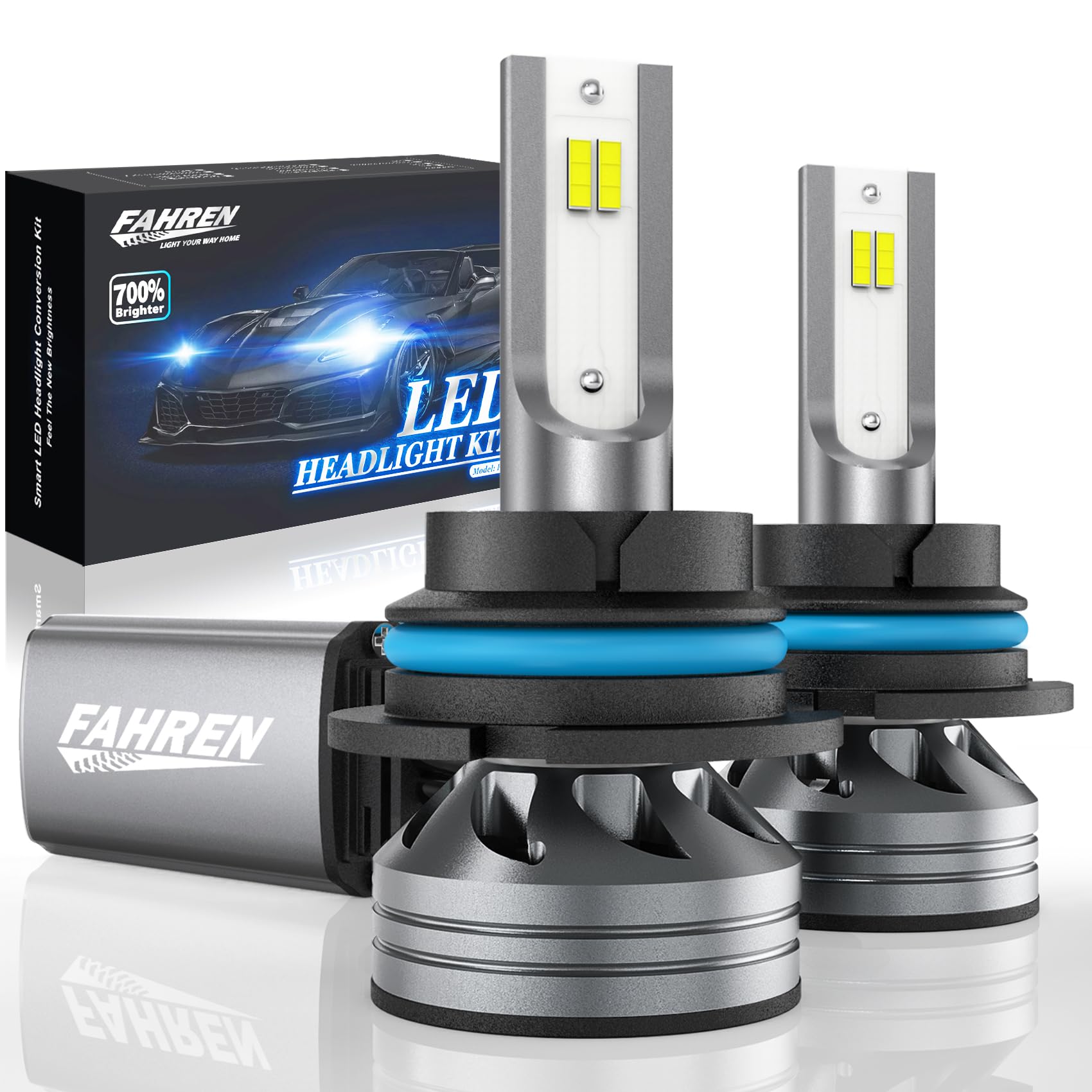 FAHREN 9007/HB5 LED Headlight Bulbs, 28000 LM 700% Brighter 9007 LED ...