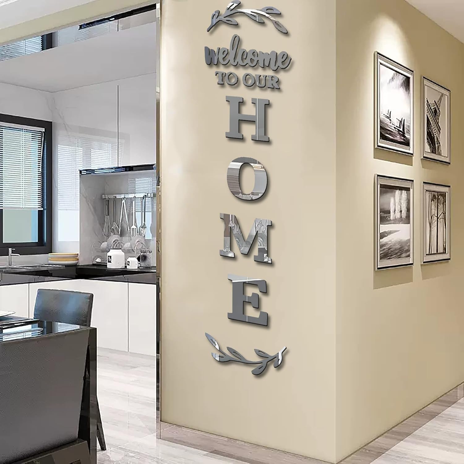 Amazon.com: YUZUCMCM Home Wall Decor Welcome to Our Home Letter Signs ...