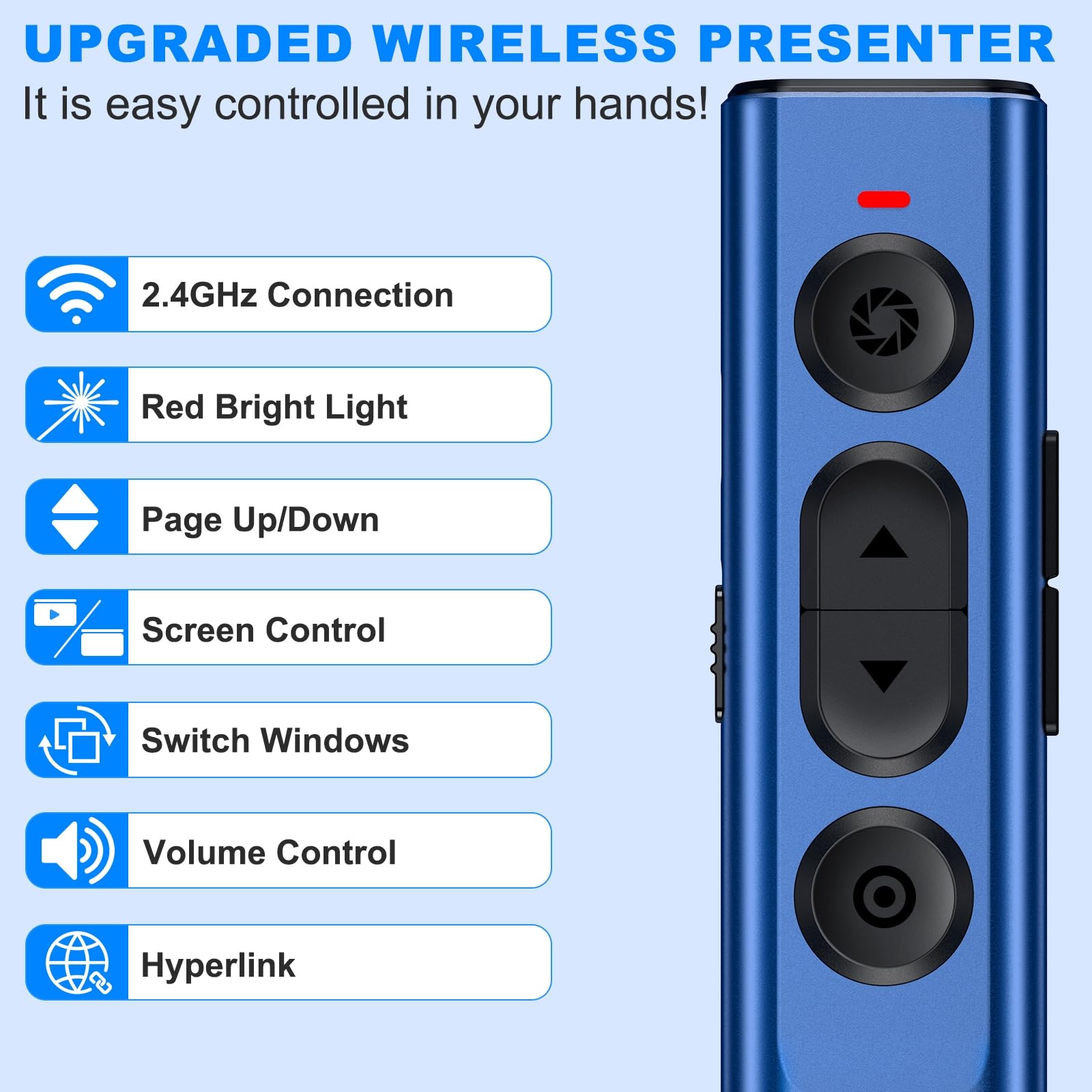 Snapklik.com : Rechargeable Wireless Presenter Remote For PPT, 24GHz ...