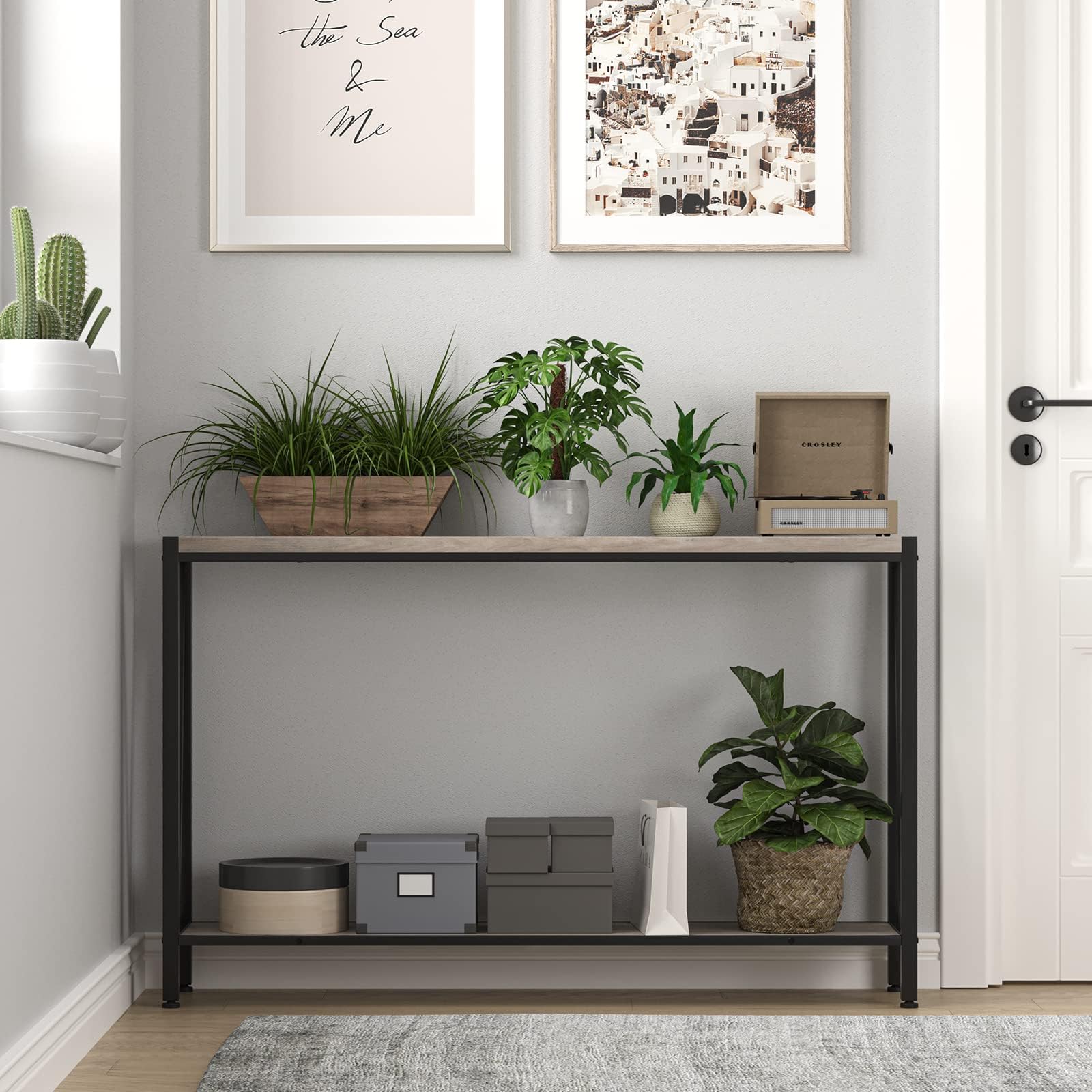 Amazon.com: 46'' Weathered Grey Console Table : Home & Kitchen