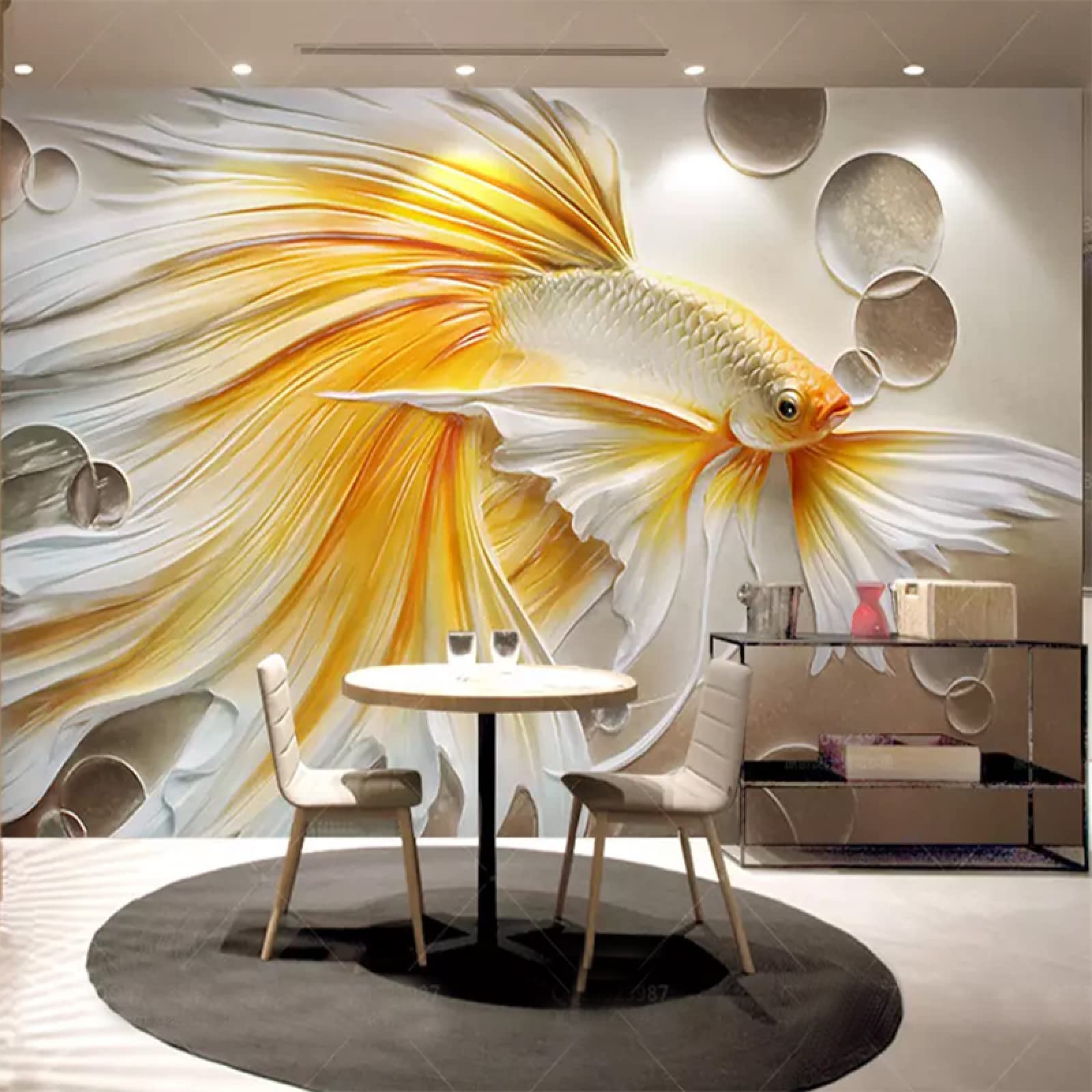 Golden Fish Wallpaper 3d