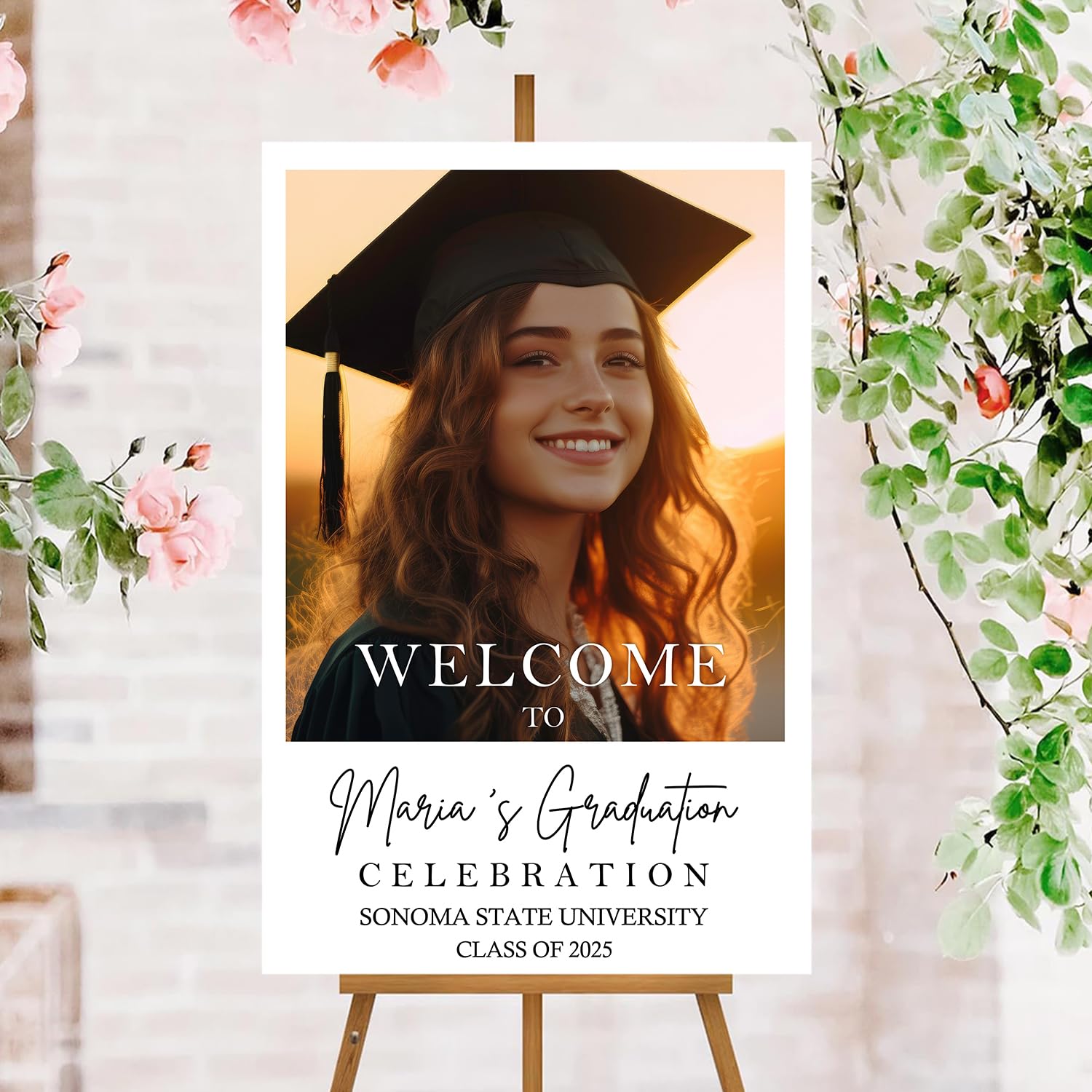 Amazon.com: Minimalist Graduation Welcome Sign, Graduation Party ...