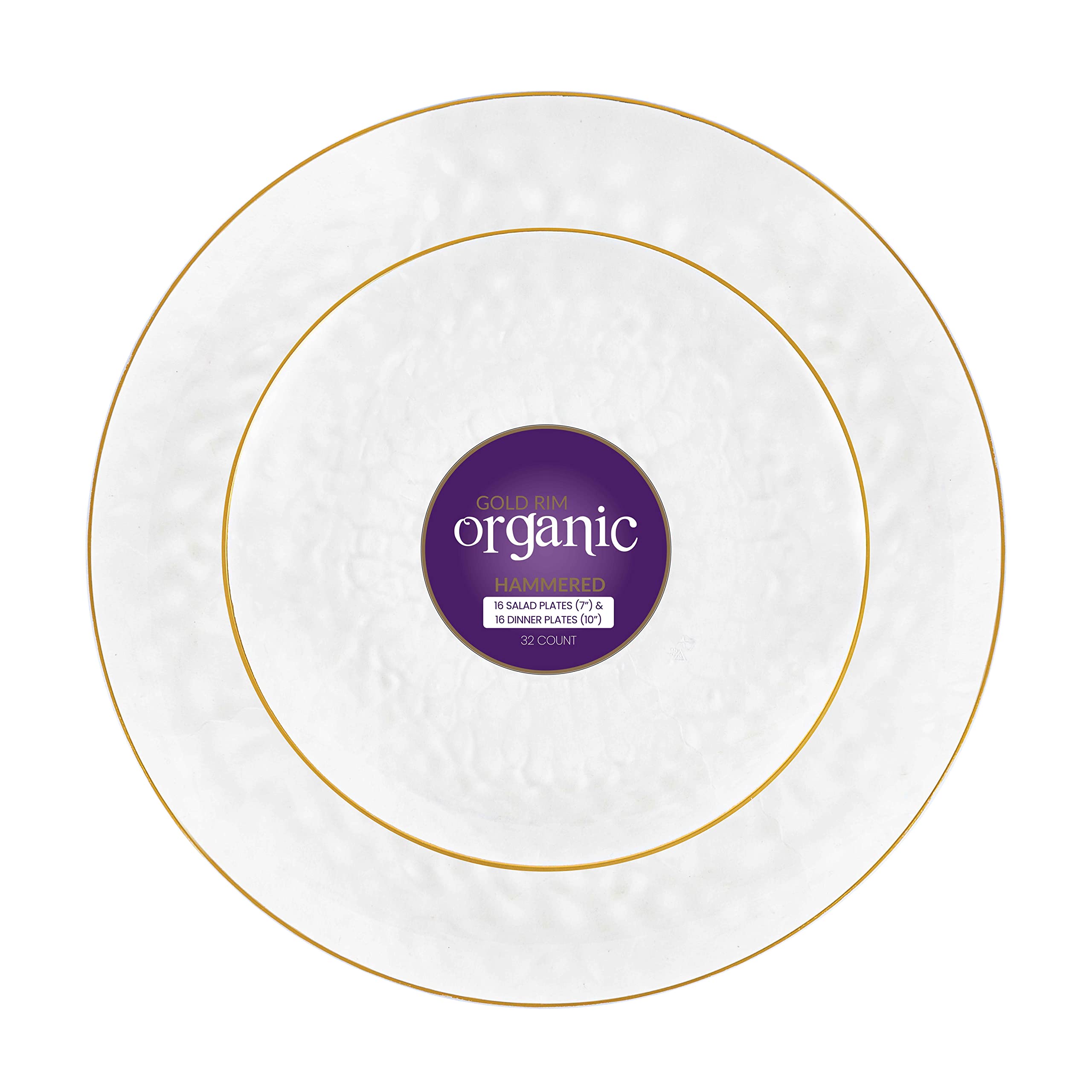 Plasticpro 128 Piece Combo Plates Set includes 64-7'' inch Plates & 64 ...