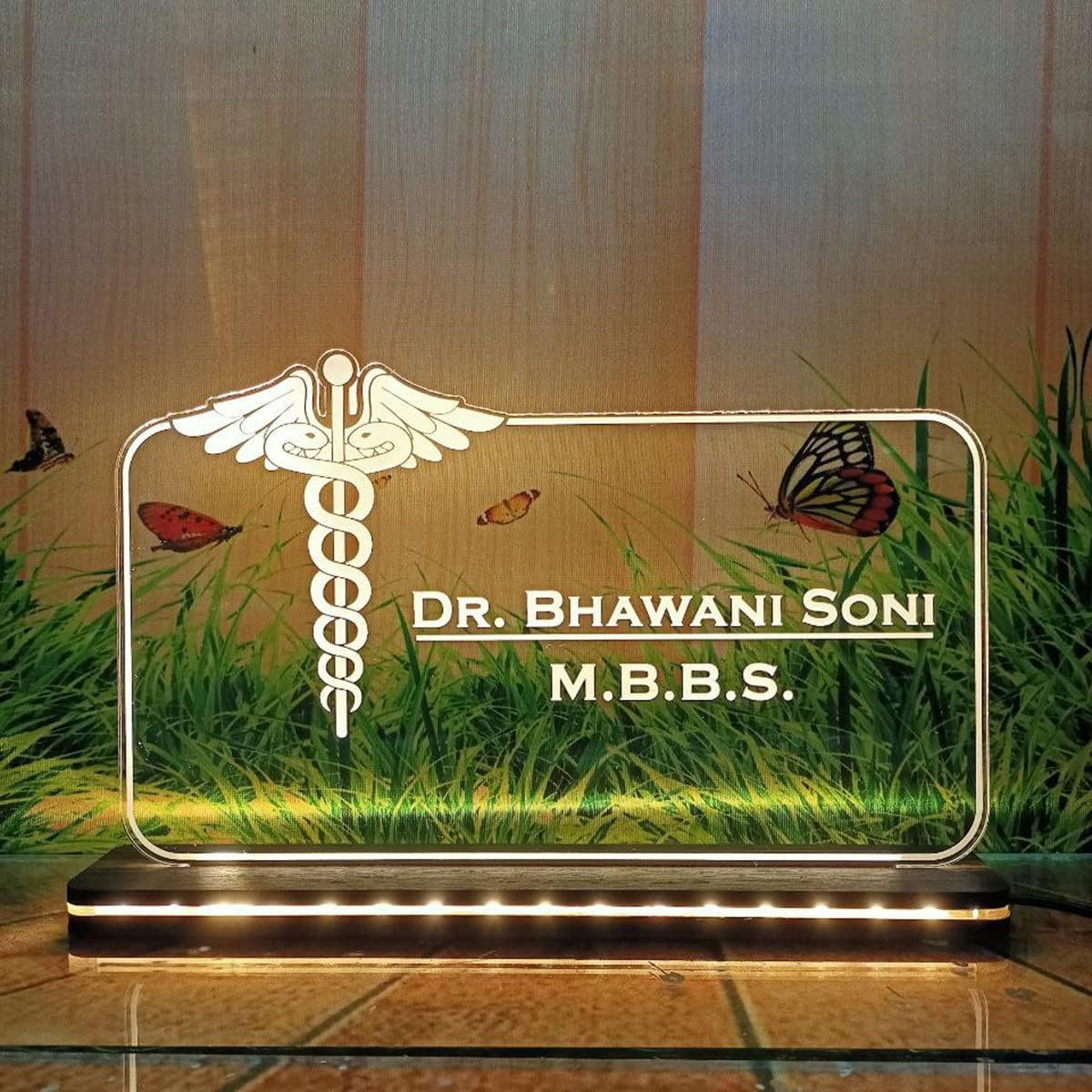 OSMLY Acrylic Laser Engraved Table Sign Stand, Laser Engraved Acrylic ...