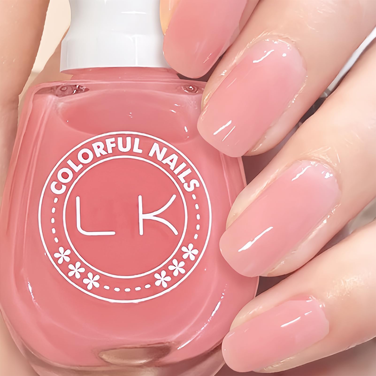 Amazon.com: Soft Pink Glitter Nail Polish, Water Based Nontoxic Nail ...