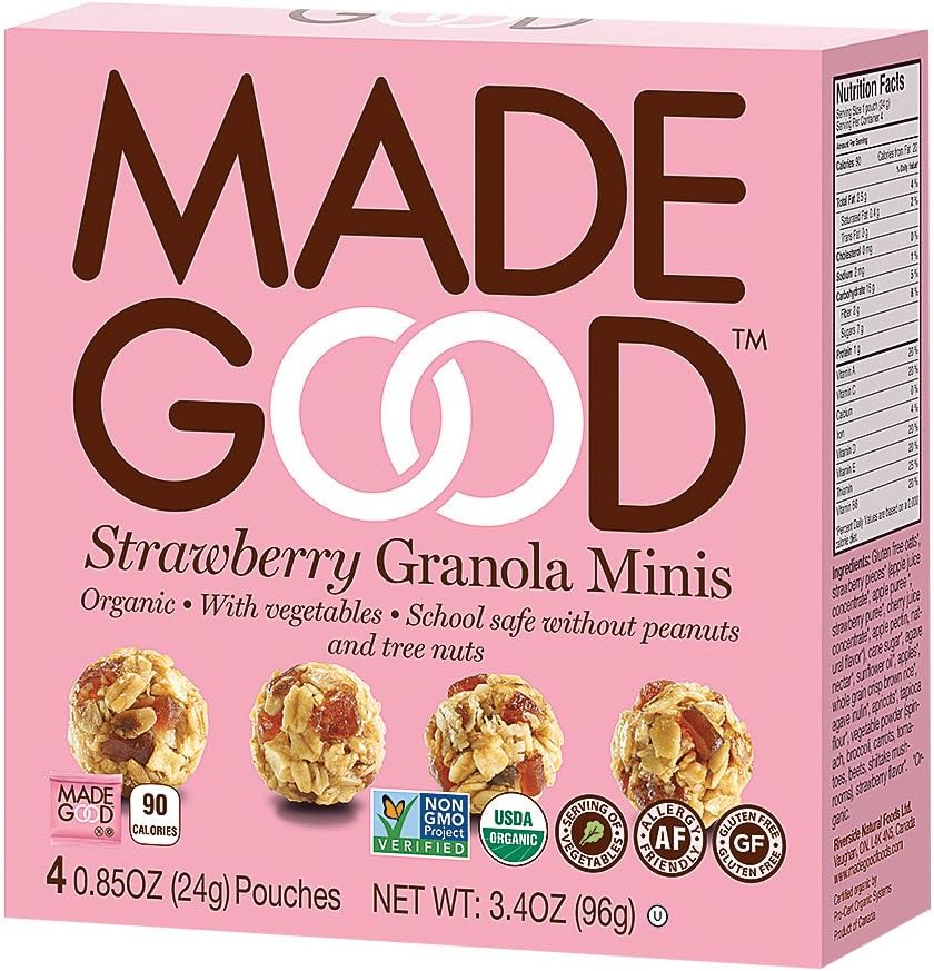 Amazon.com: MadeGood Organic Chocolate Chip Granola Minis, 5ct x 0.85oz ...