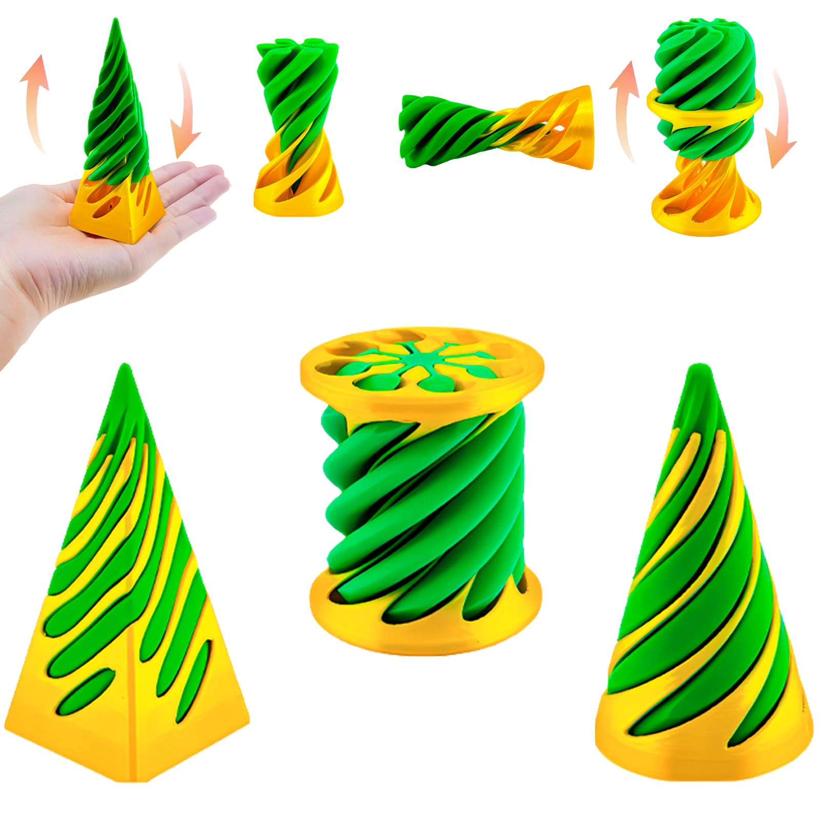 Amazon.com: 3 Packs Impossible Cone, Spiral Cone Fidget Toy 3D Printed ...