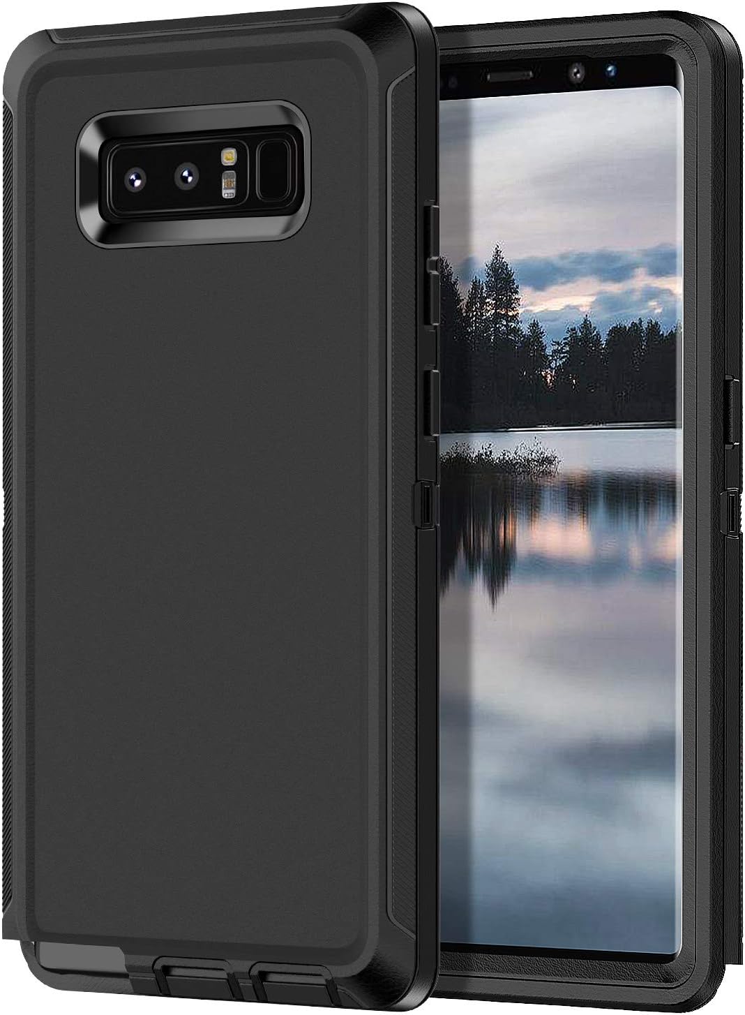 Amazon.com: I-HONVA Cover Case for Samsung Galaxy Note 8 Black | Shockproof, Dust/Drop Proof, 3 ...